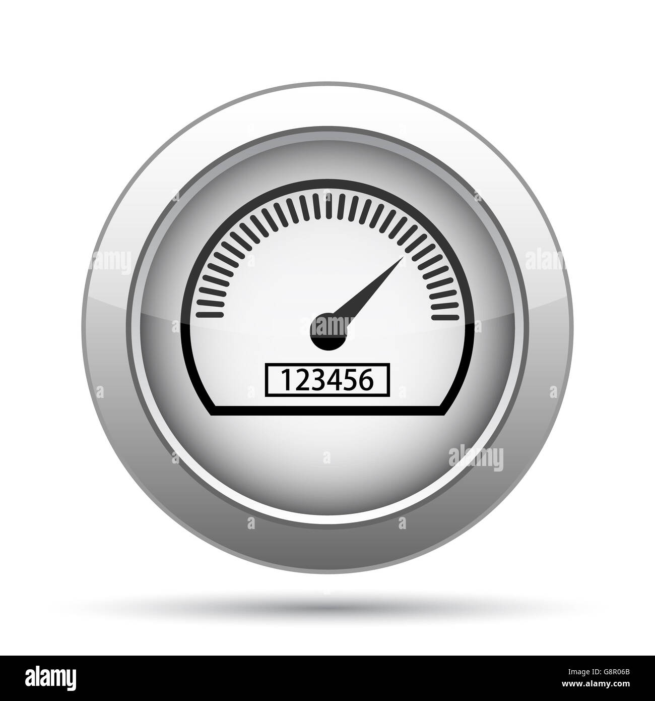 Speedometer icon. Internet button on white background Stock Photo - Alamy
