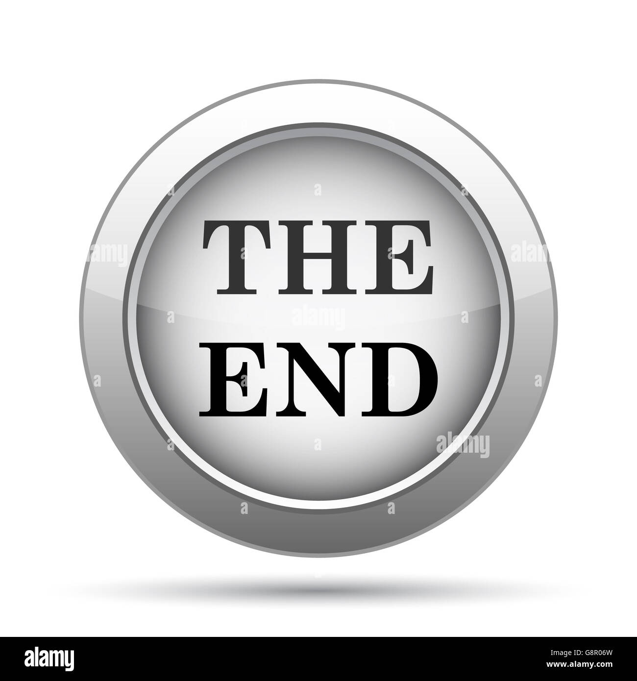The End icon. Internet button on white background Stock Photo - Alamy