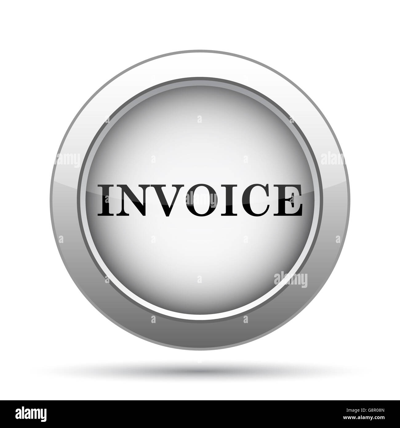 Invoice icon. Internet button on white background Stock Photo - Alamy