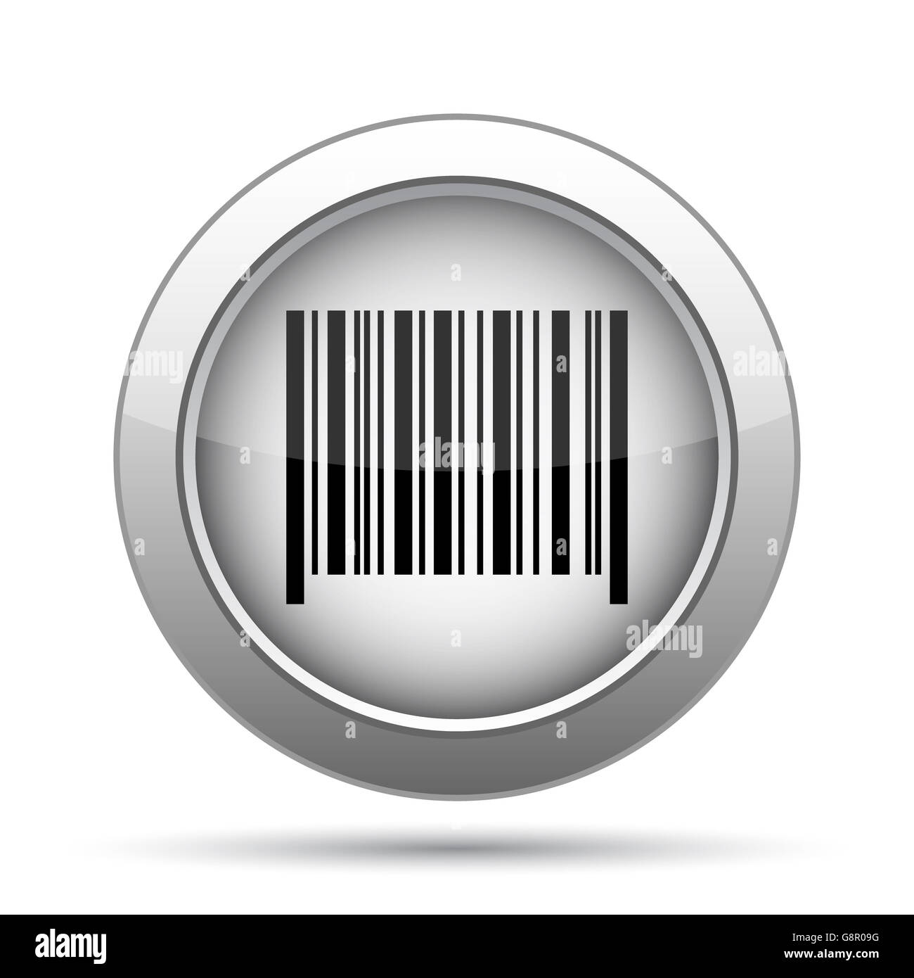 Barcode icon. Internet button on white background Stock Photo - Alamy