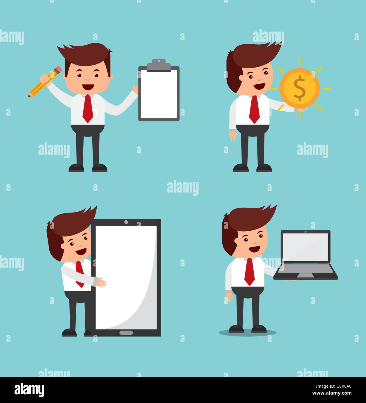successful businessman character isolated icon design Stock Vector ...