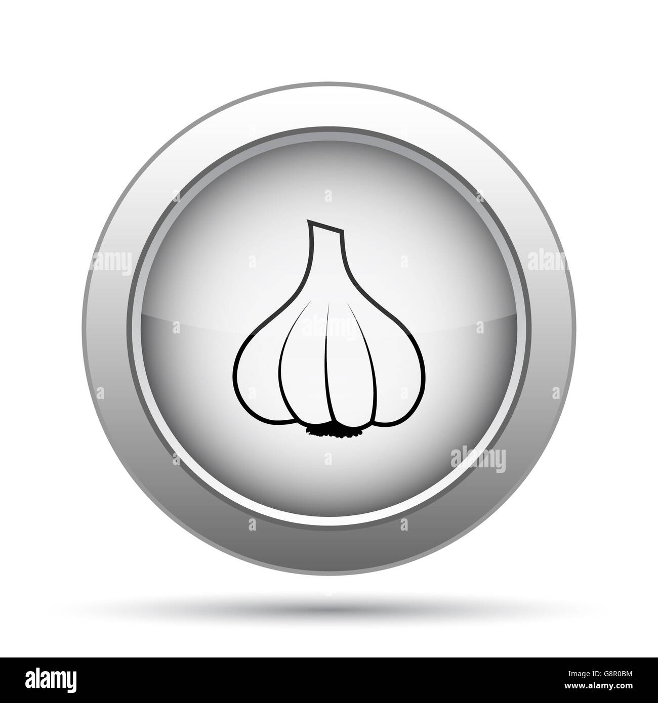 Garlic icon. Internet button on white background Stock Photo - Alamy