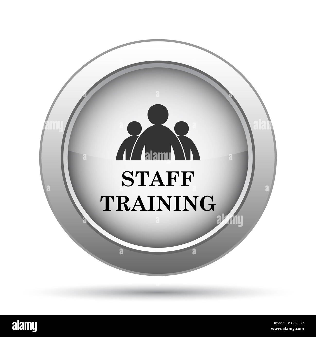 Staff training icon. Internet button on white background Stock Photo ...