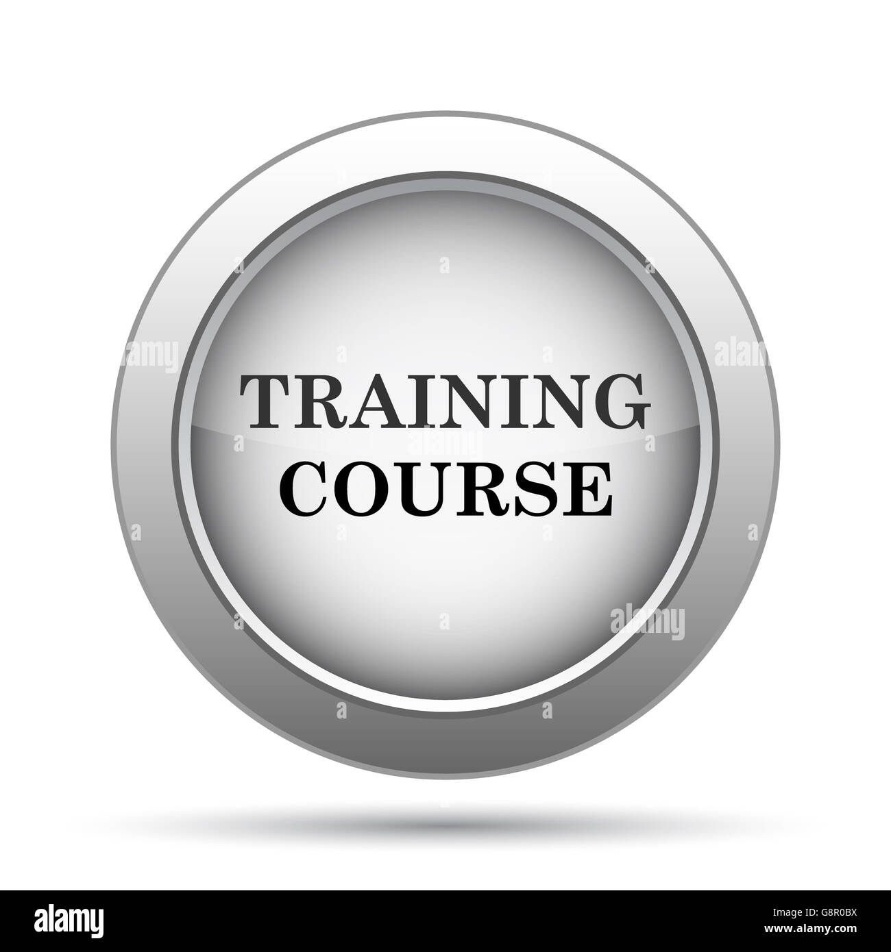 Training course icon. Internet button on white background Stock Photo ...