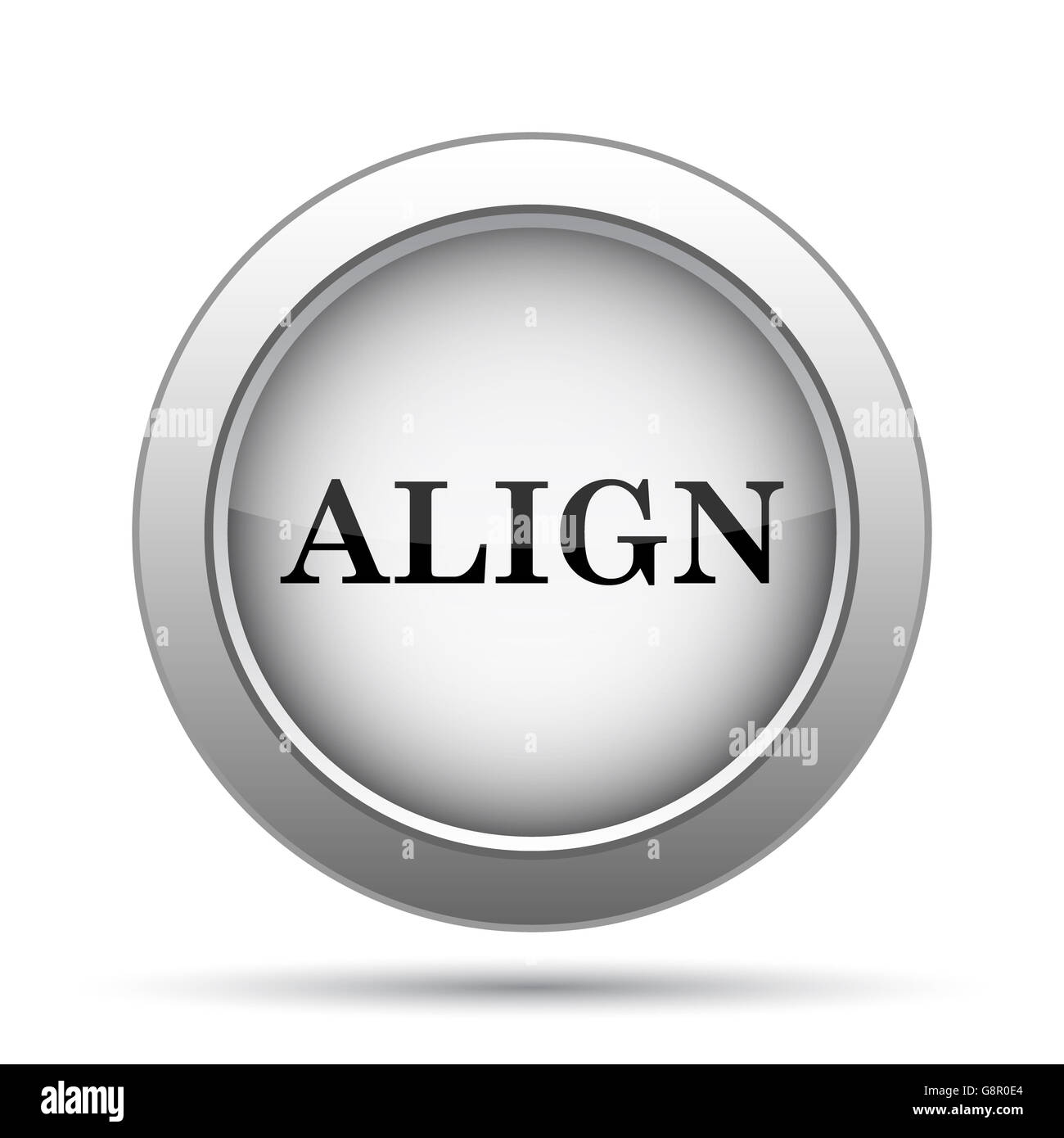 Align icon. Internet button on white background Stock Photo - Alamy