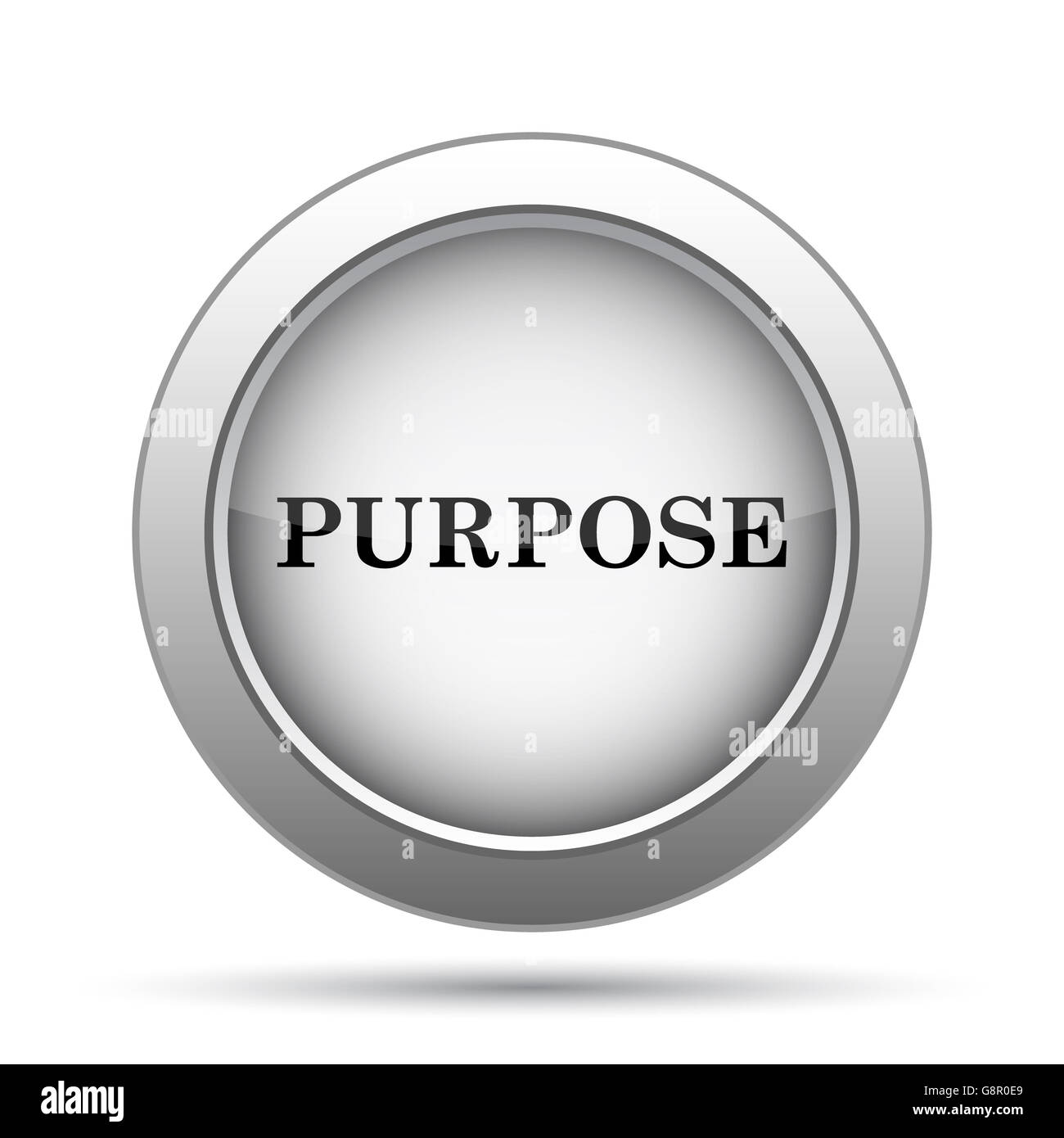 Purpose icon. Internet button on white background Stock Photo - Alamy