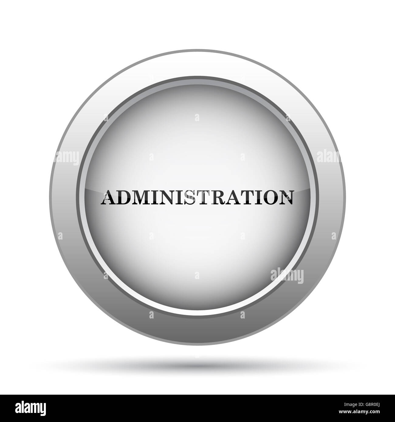Administration icon. Internet button on white background Stock Photo ...