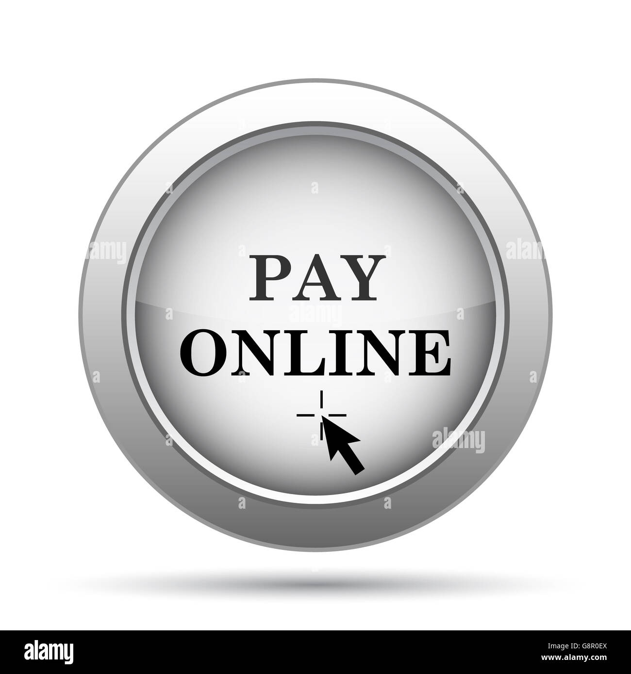 Pay online icon. Internet button on white background Stock Photo - Alamy
