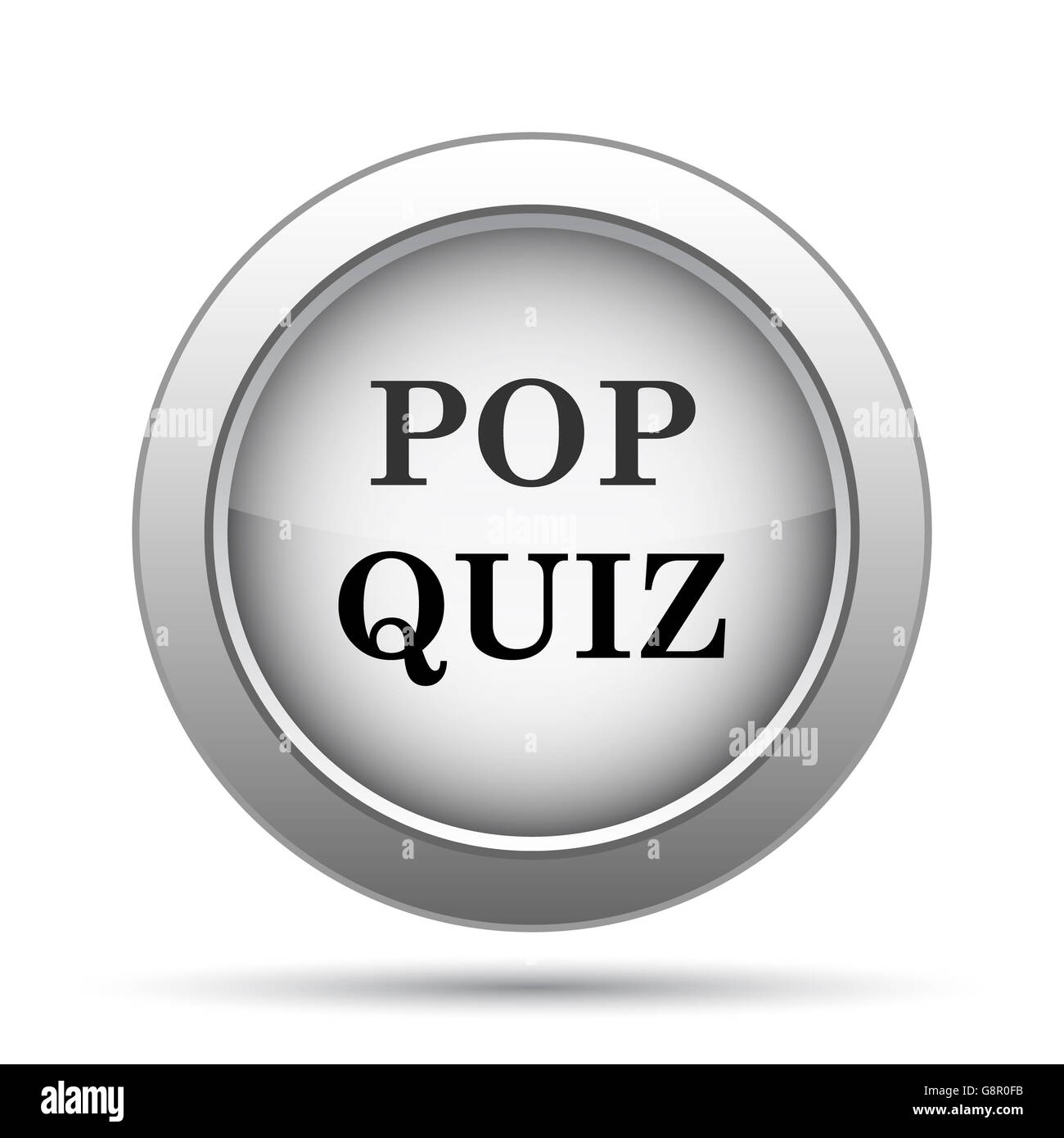 Pop quiz icon. Internet button on white background Stock Photo - Alamy