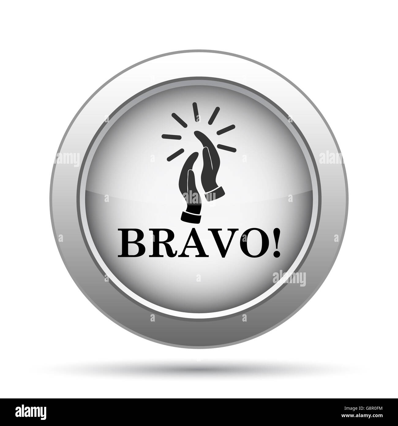 Bravo icon. Internet button on white background Stock Photo - Alamy