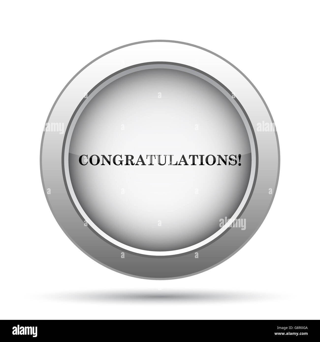 Congratulations icon. Internet button on white background Stock Photo ...