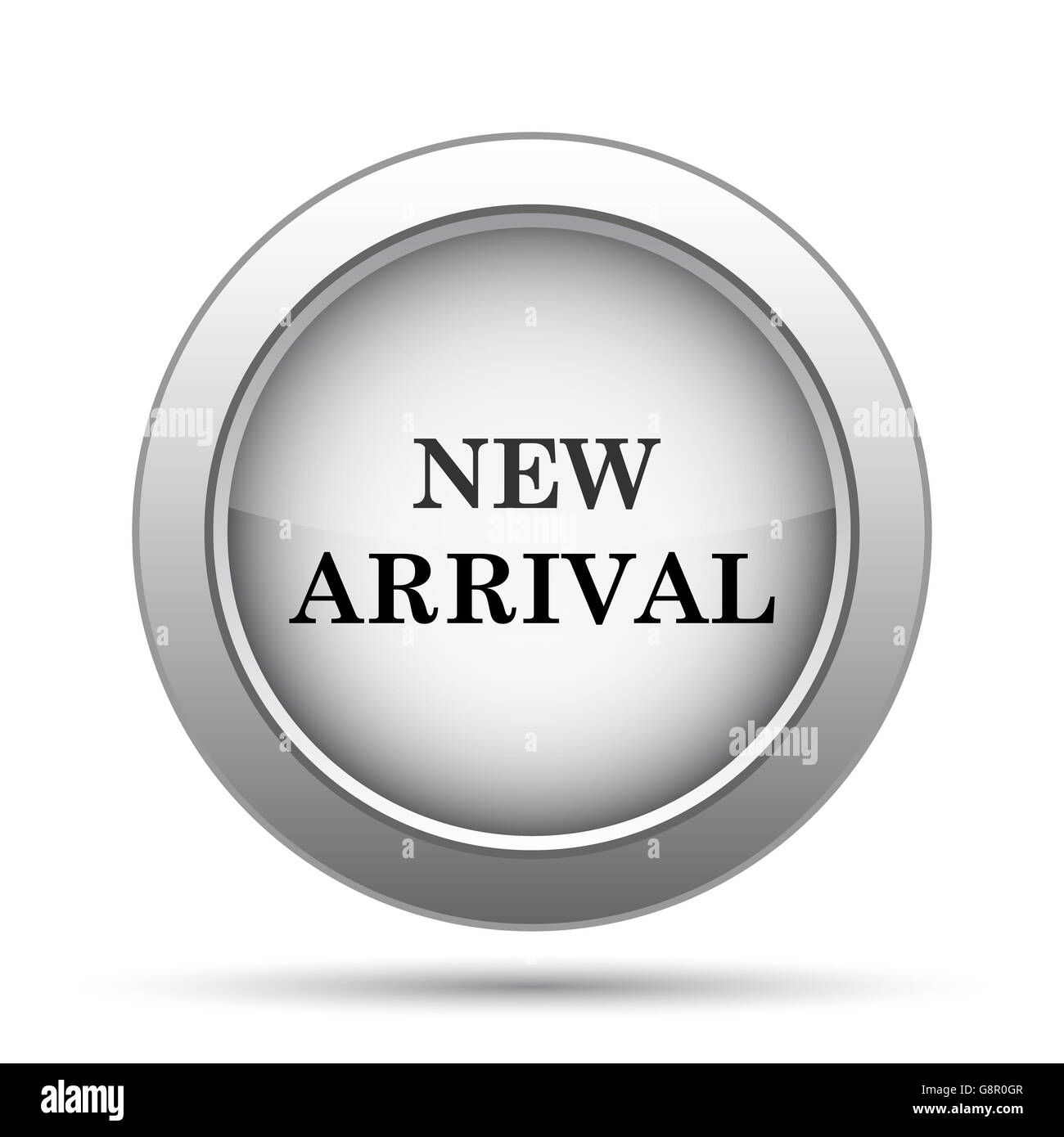 New arrival icon. Internet button on white background Stock Photo - Alamy