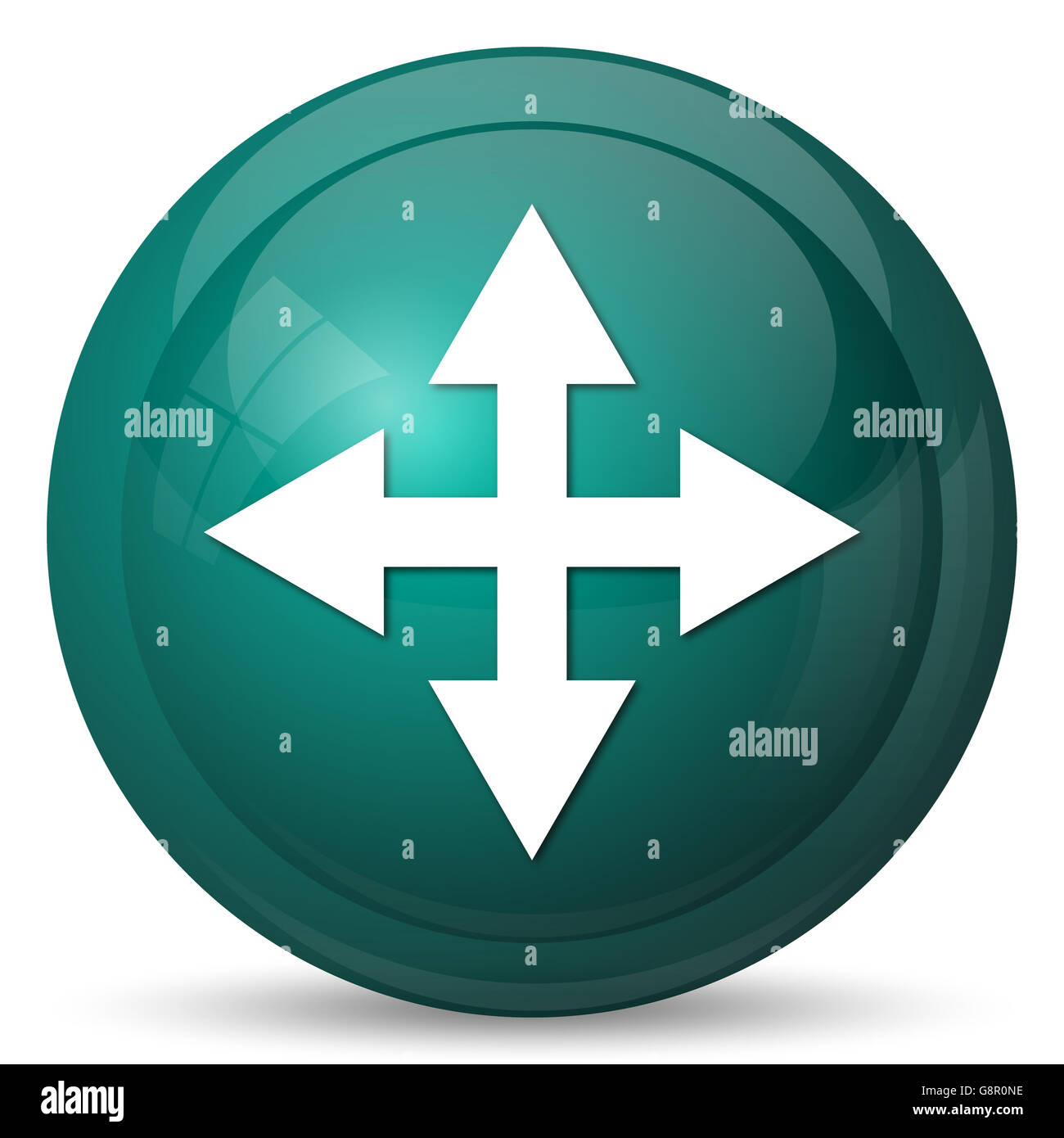 Full screen icon white hi-res stock photography and images - Alamy