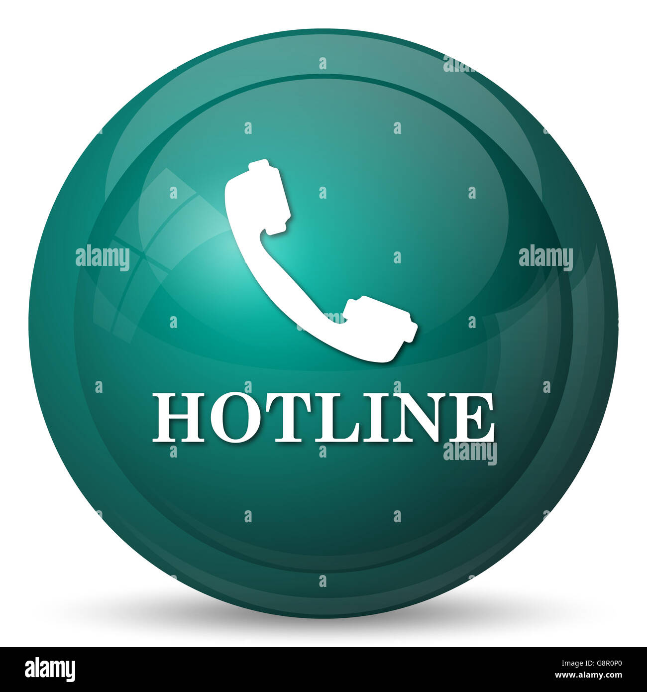 Hotline icon. Internet button on white background Stock Photo - Alamy