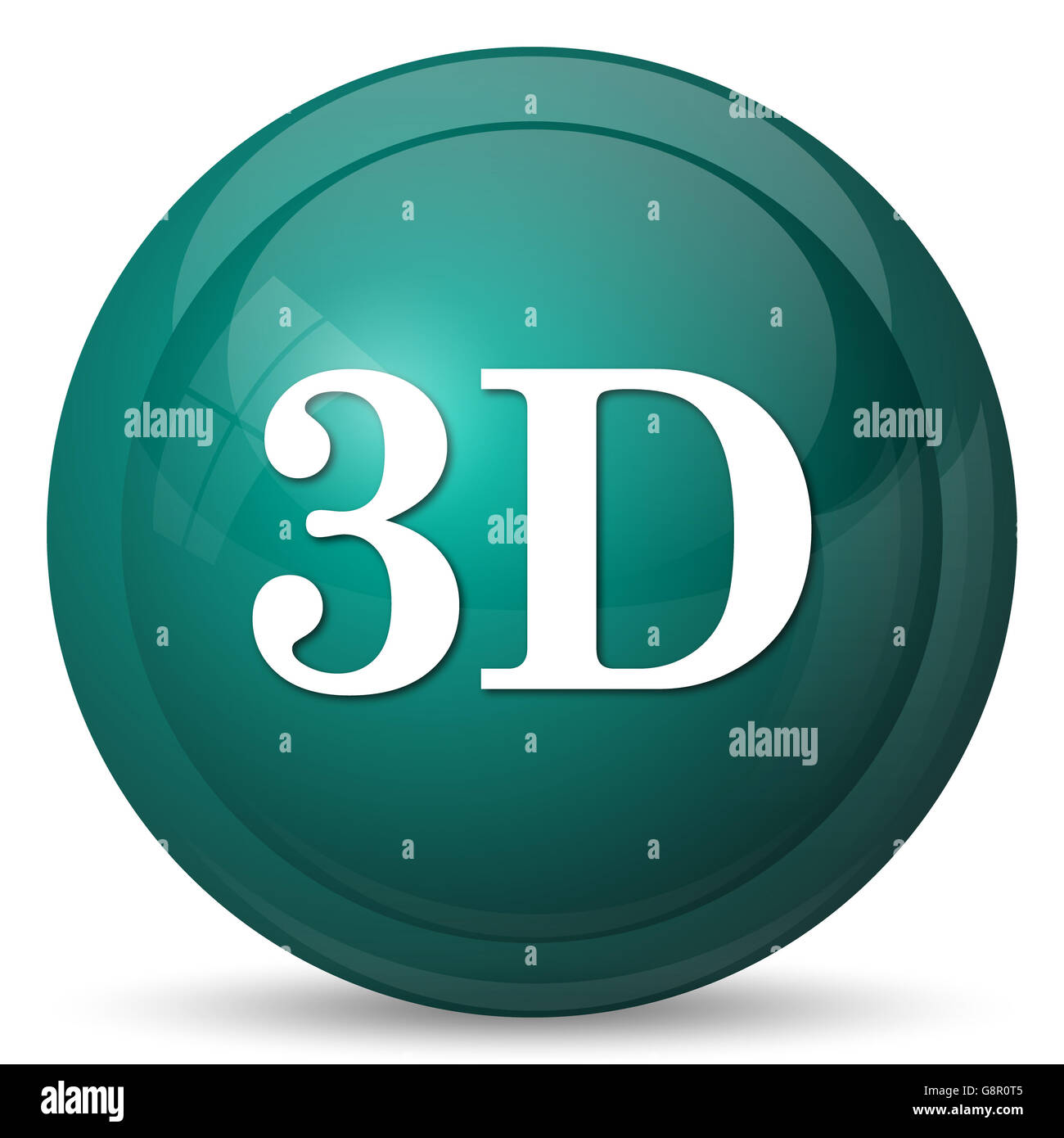 3D icon. Internet button on white background Stock Photo - Alamy
