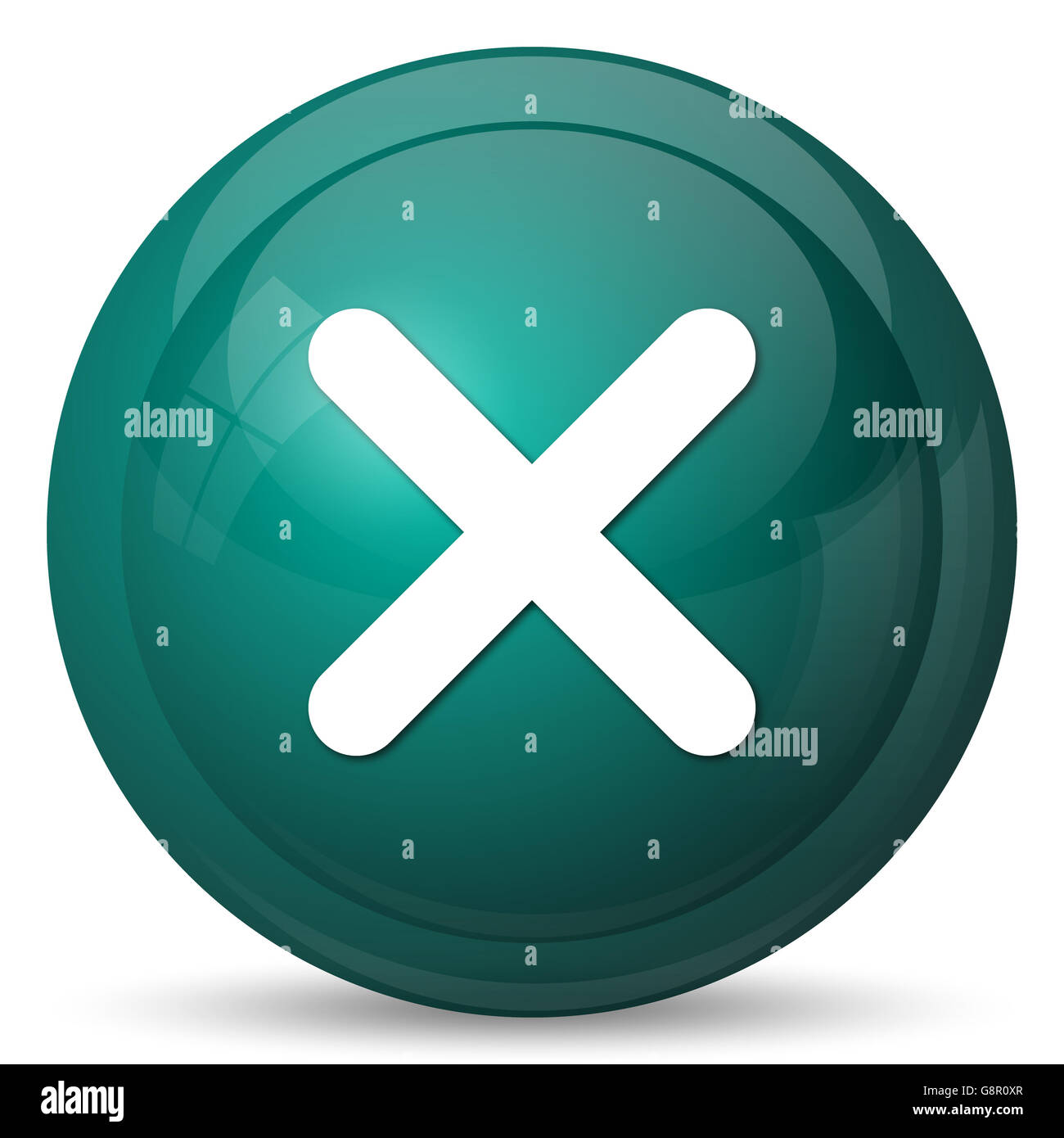 X close icon. Internet button on white background Stock Photo - Alamy
