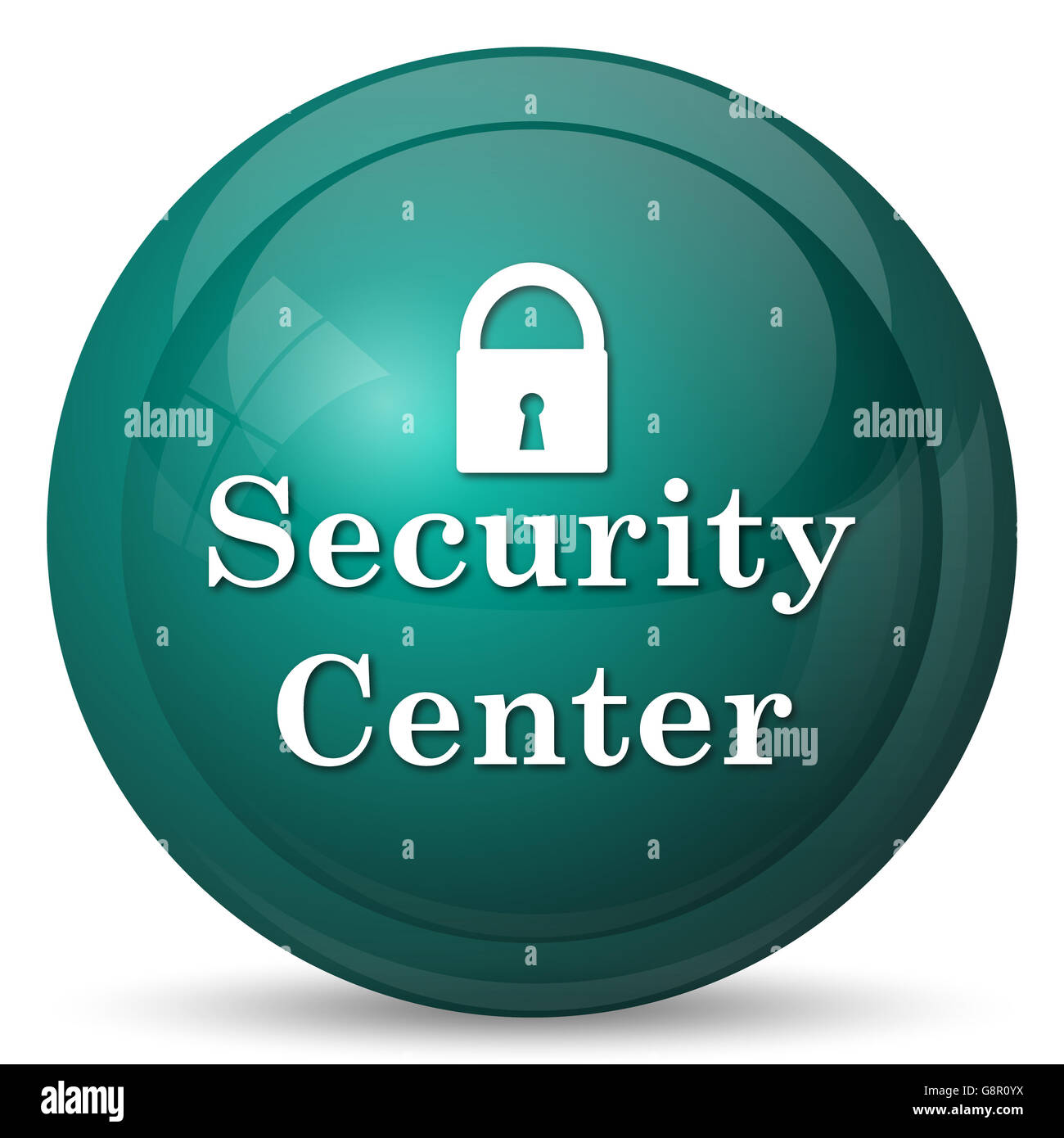Security center icon. Internet button on white background Stock Photo ...