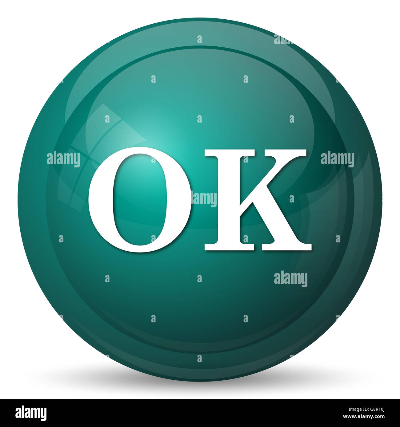 OK icon. Internet button on white background Stock Photo - Alamy