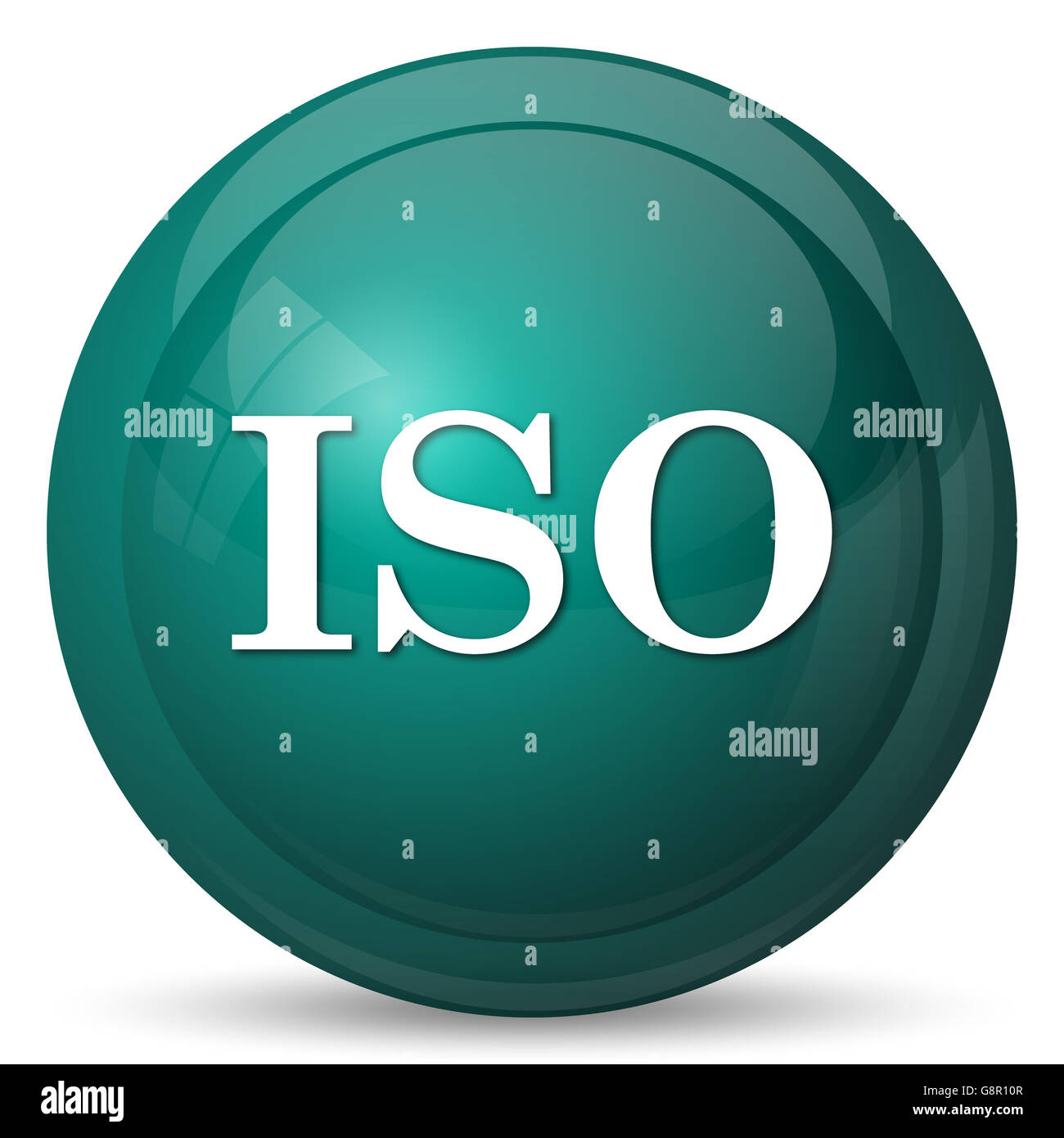 ISO icon. Internet button on white background Stock Photo - Alamy