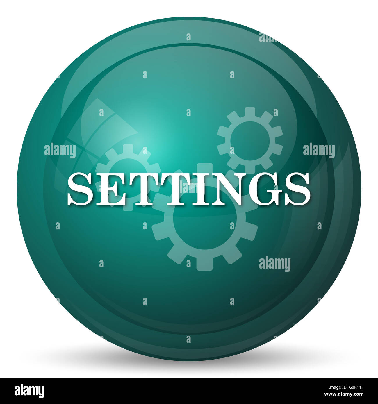 Settings icon. Internet button on white background Stock Photo - Alamy