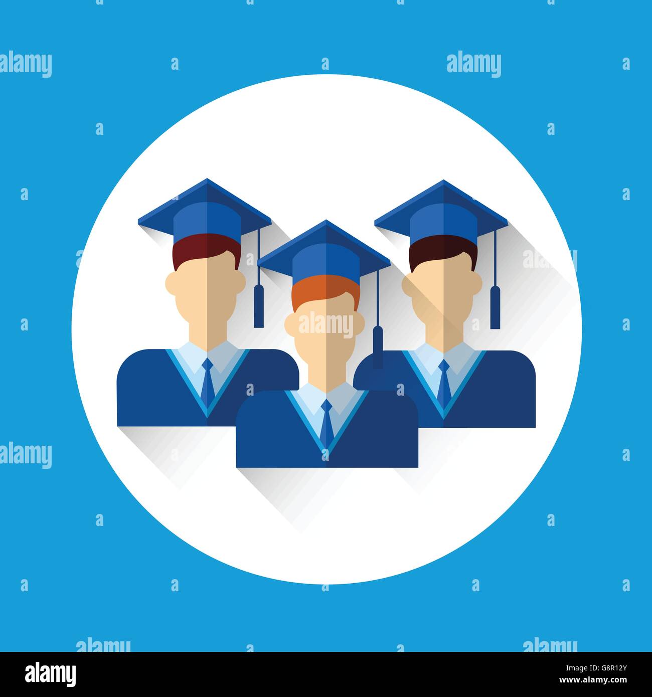 Cartoon boy graduate icon hi-res stock photography and images - Alamy