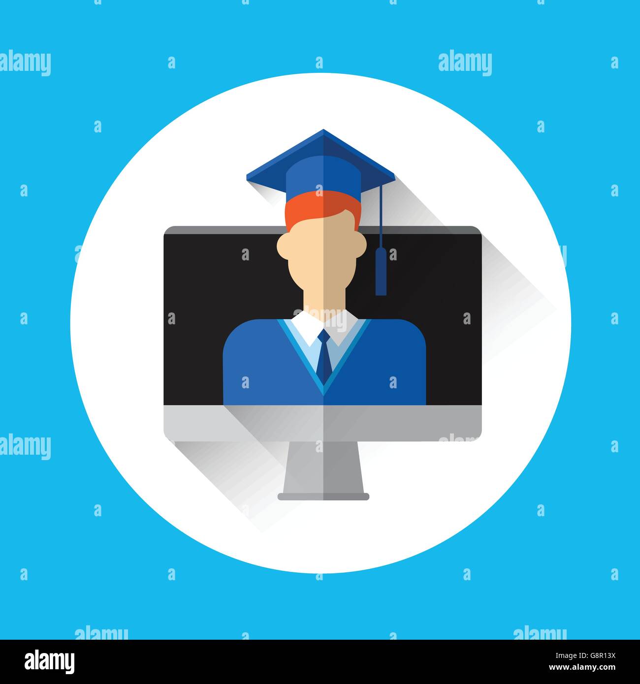 Graduate Student Desktop Computer Screen Stock Vector Image & Art - Alamy