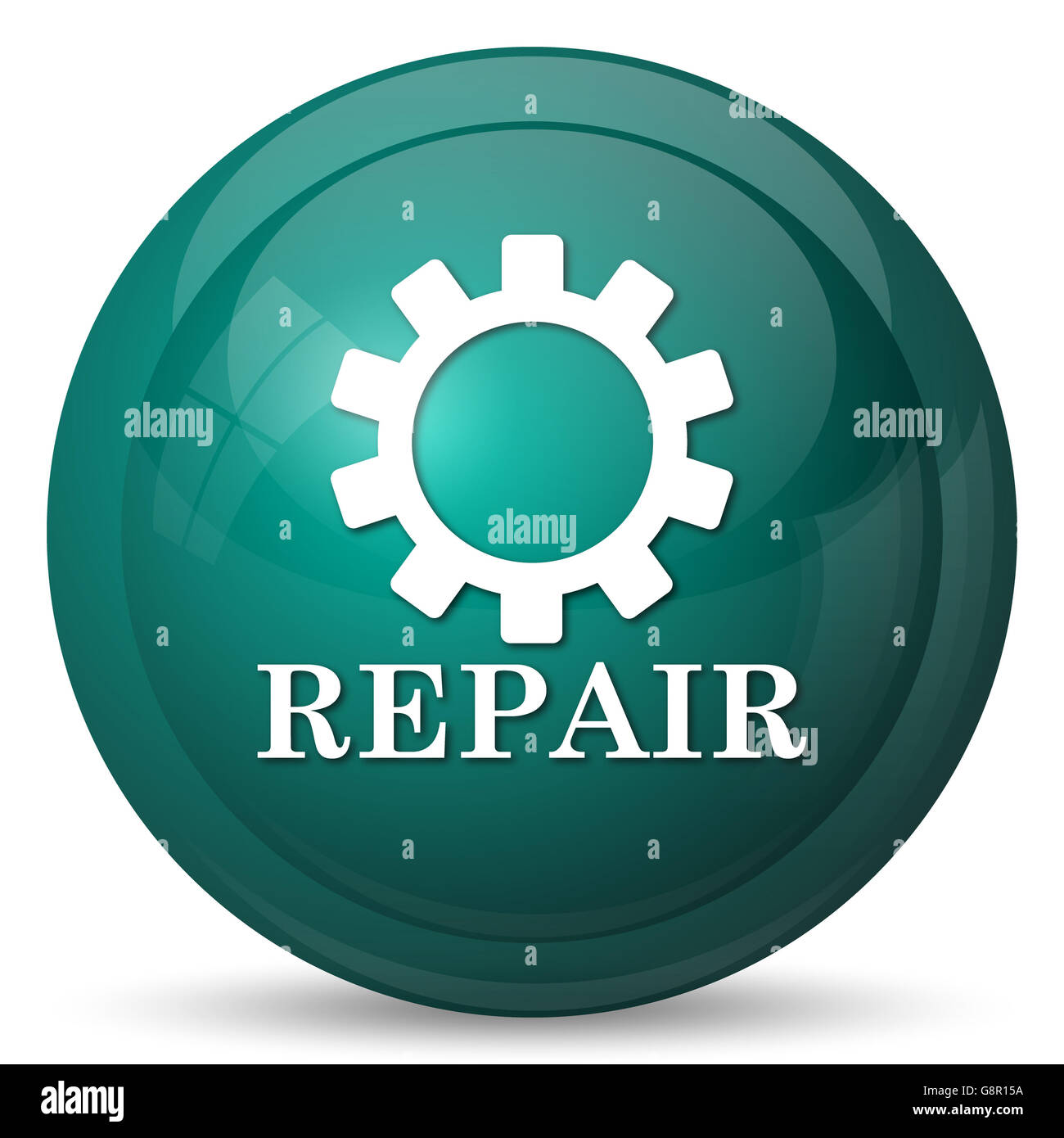 Repair icon. Internet button on white background Stock Photo - Alamy