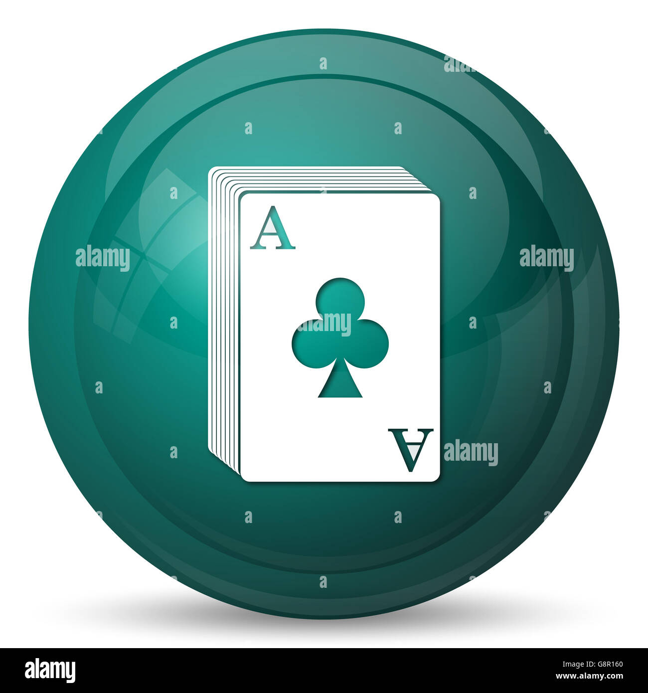 Deck of cards icon. Internet button on white background Stock Photo - Alamy
