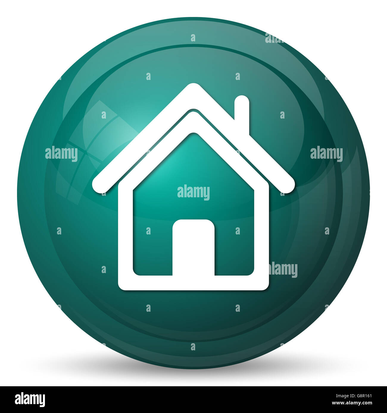 Home icon. Internet button on white background Stock Photo - Alamy