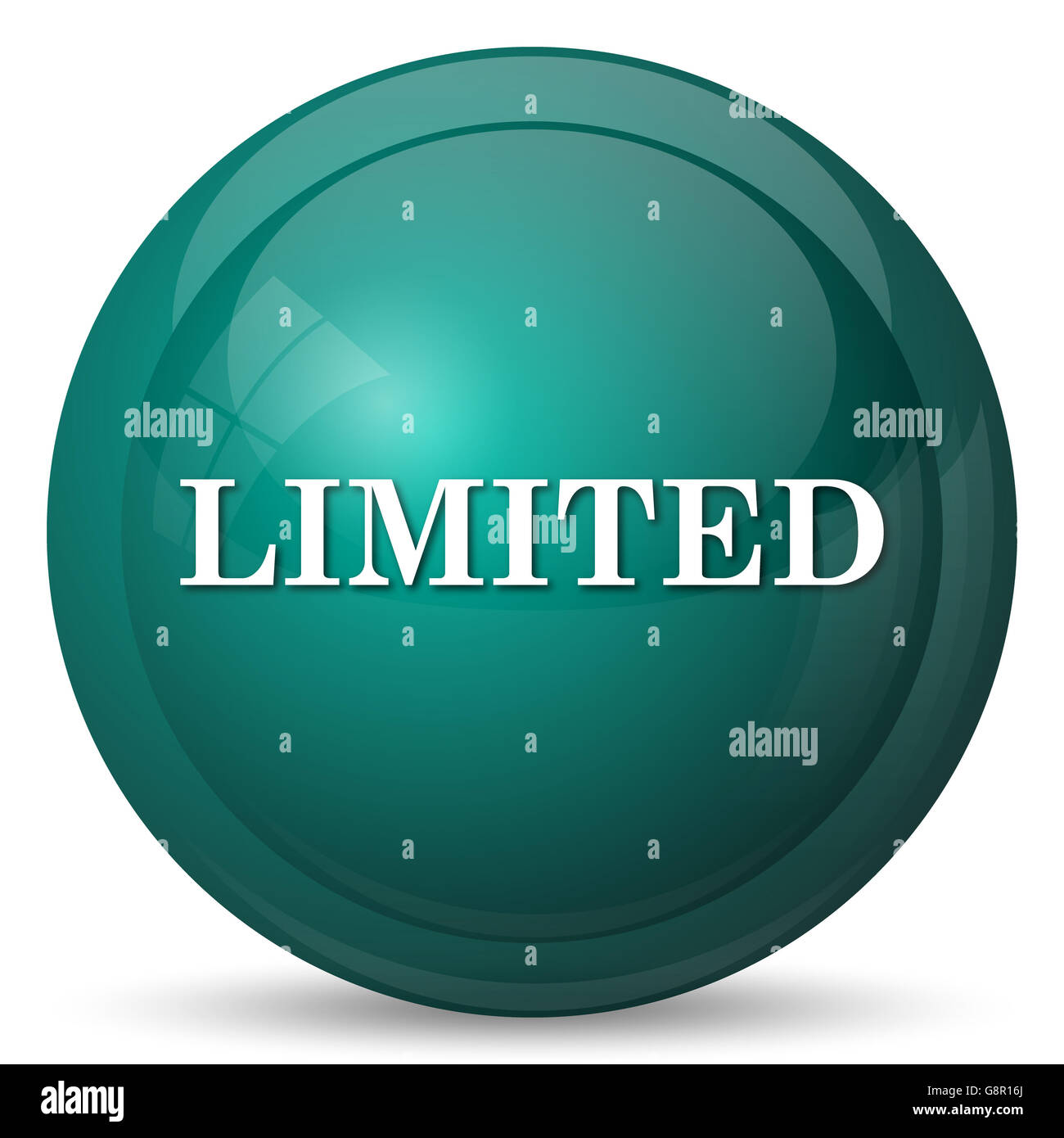 Limited icon. Internet button on white background Stock Photo - Alamy
