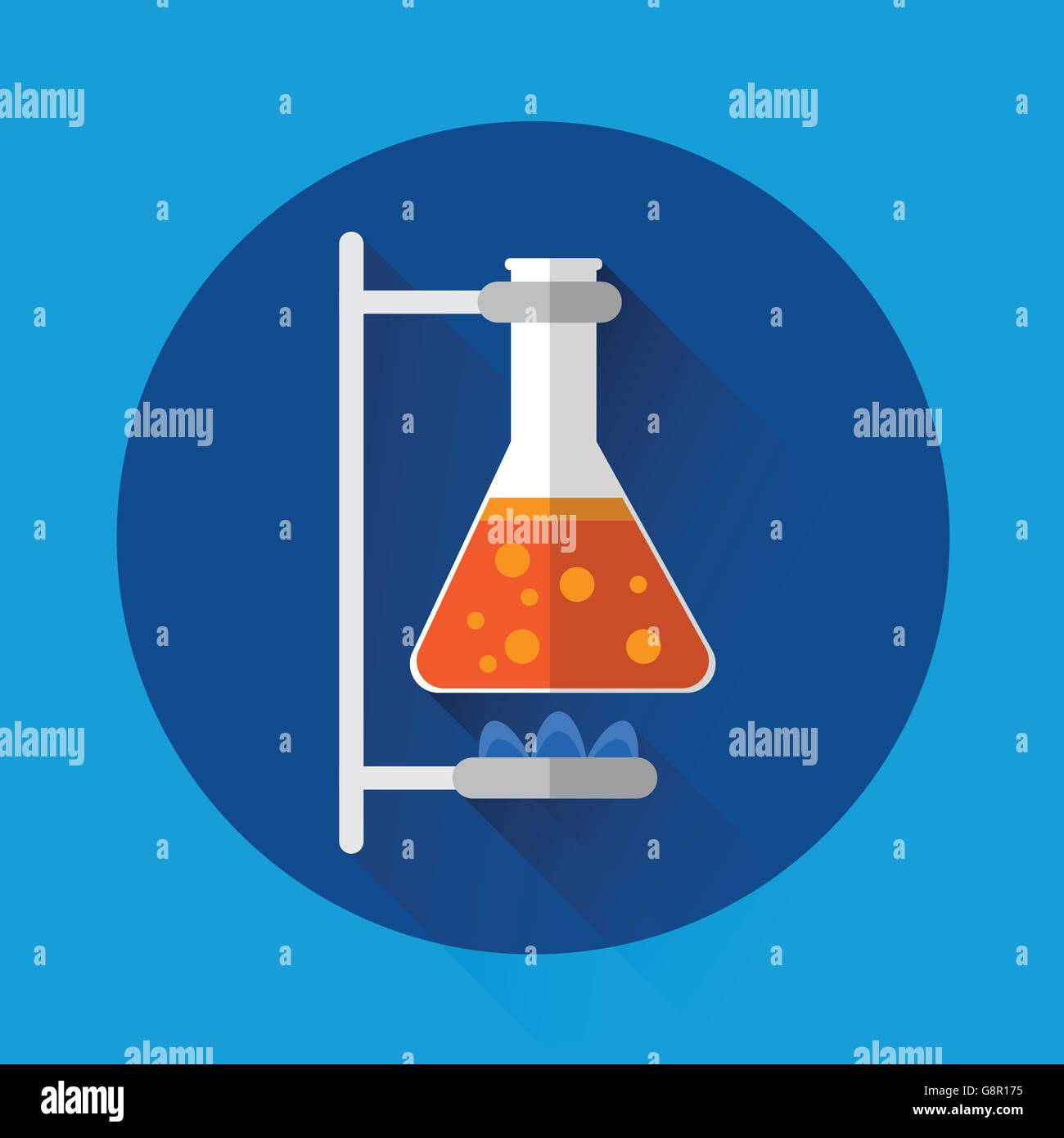 Flask Chemistry Reaction Experiment Icon Stock Vector Image & Art - Alamy