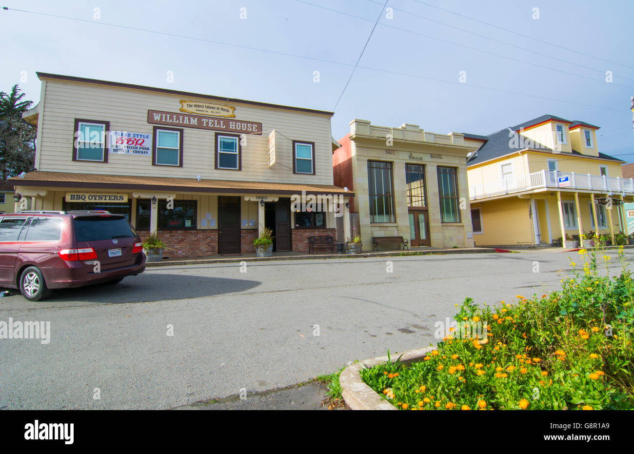 Tomales California The Continental Hotel built in 1866 in small town on ...