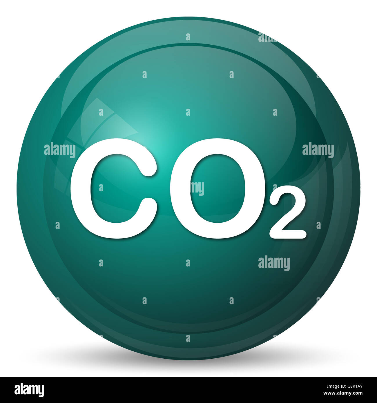 CO2 icon. Internet button on white background Stock Photo - Alamy