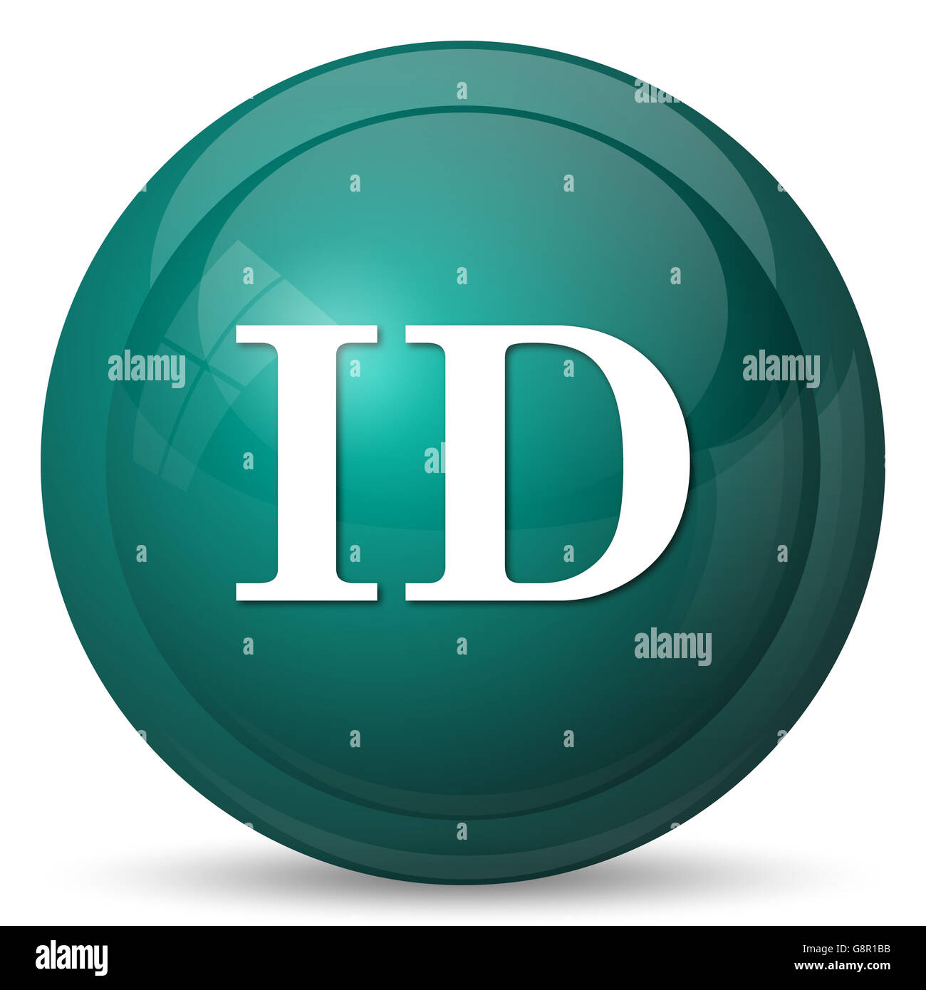 ID icon. Internet button on white background Stock Photo - Alamy
