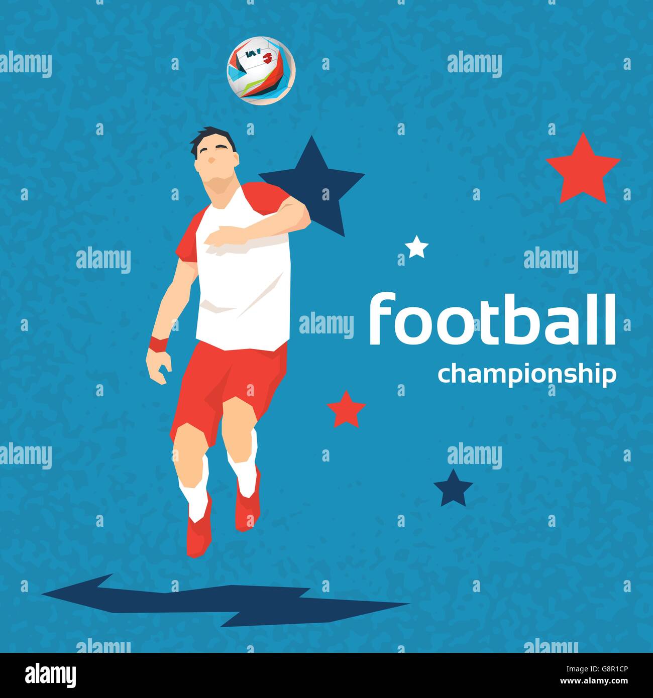 Football Player Kick Ball Sport Championship Stock Vector Image & Art ...