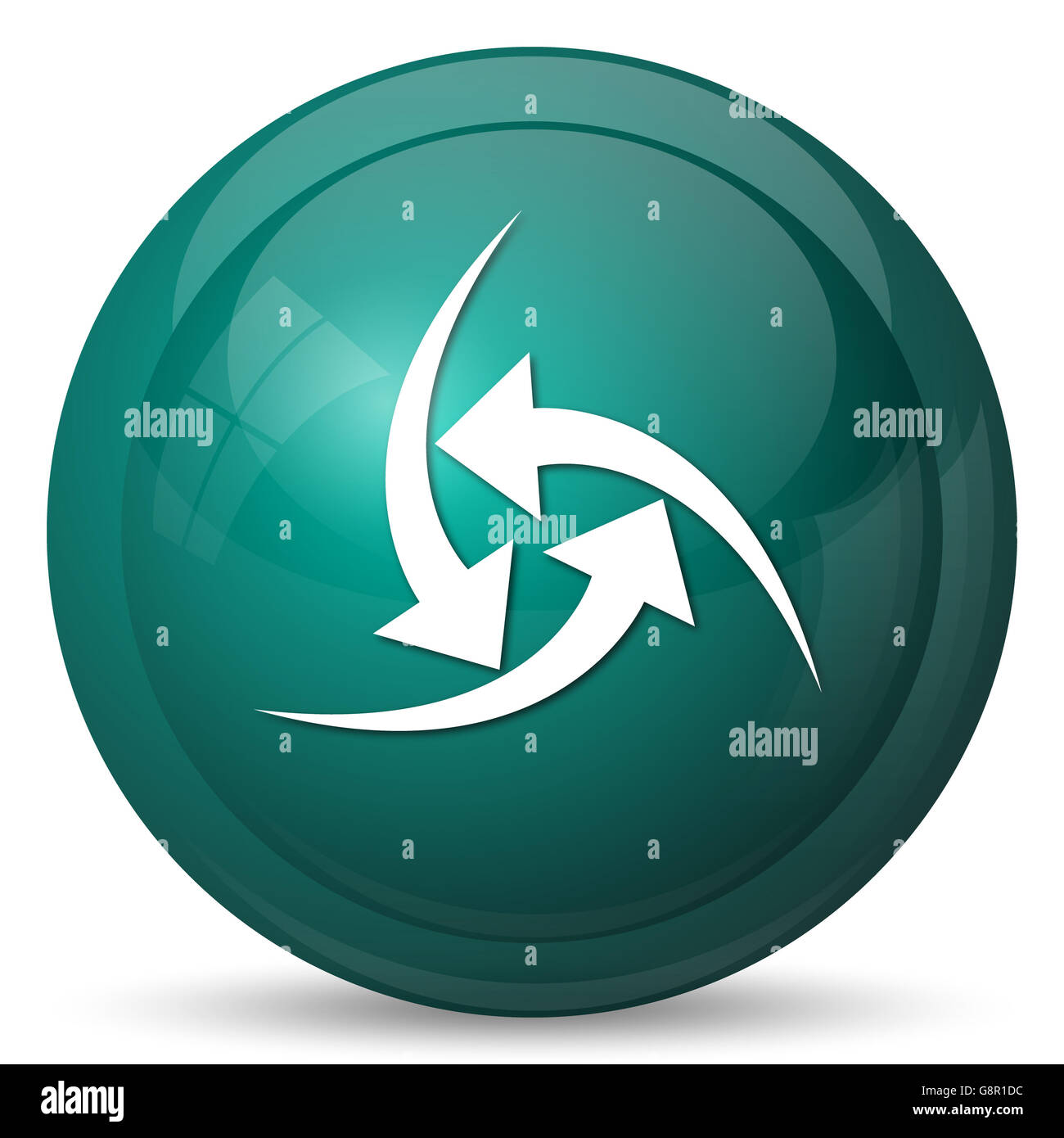 Change icon. Internet button on white background Stock Photo - Alamy