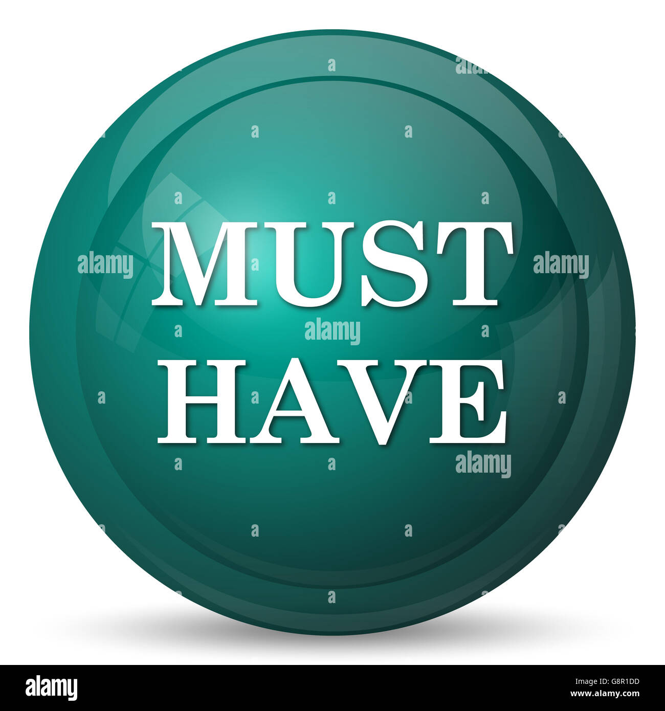 Must have icon. Internet button on white background Stock Photo - Alamy