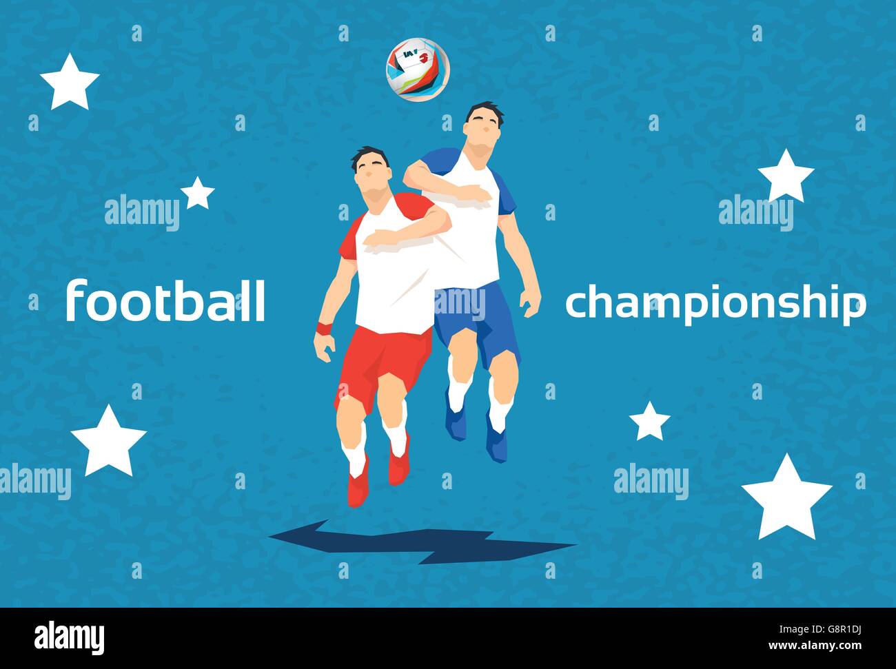 Football Player Opponent Team Hit Ball Sport Championship Stock Vector ...