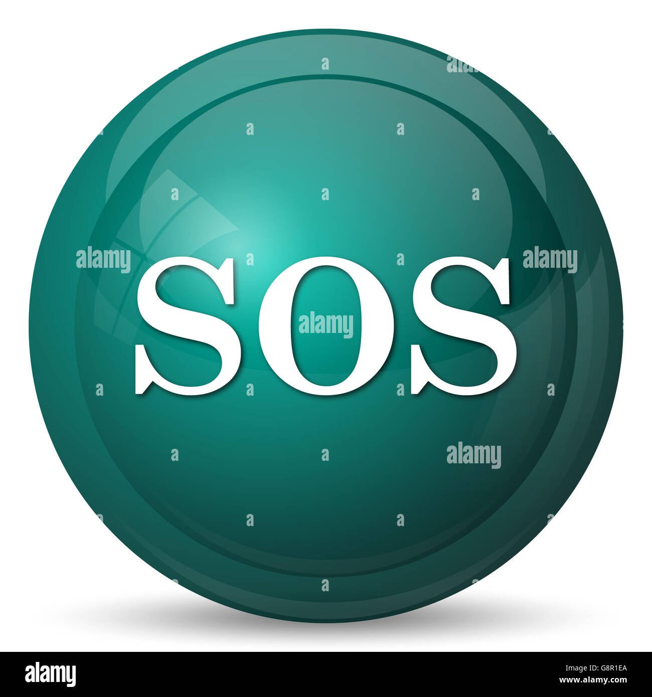 SOS icon. Internet button on white background Stock Photo - Alamy