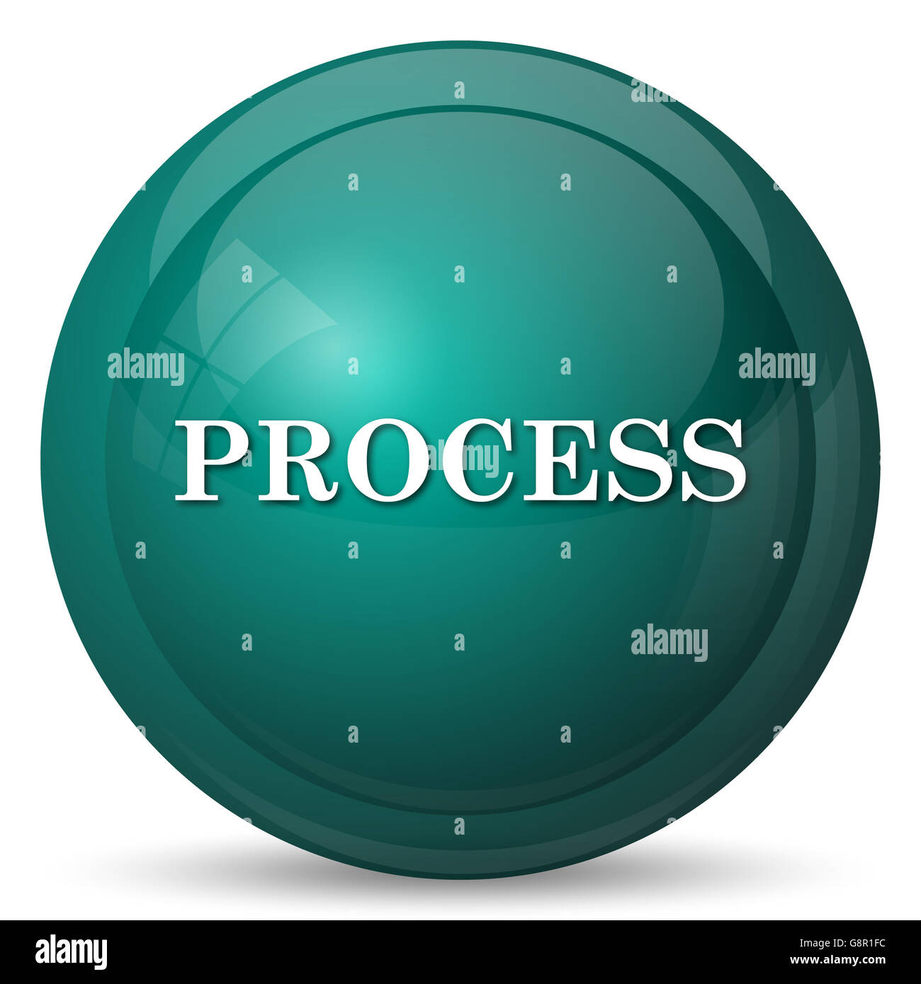 Process icon. Internet button on white background Stock Photo - Alamy