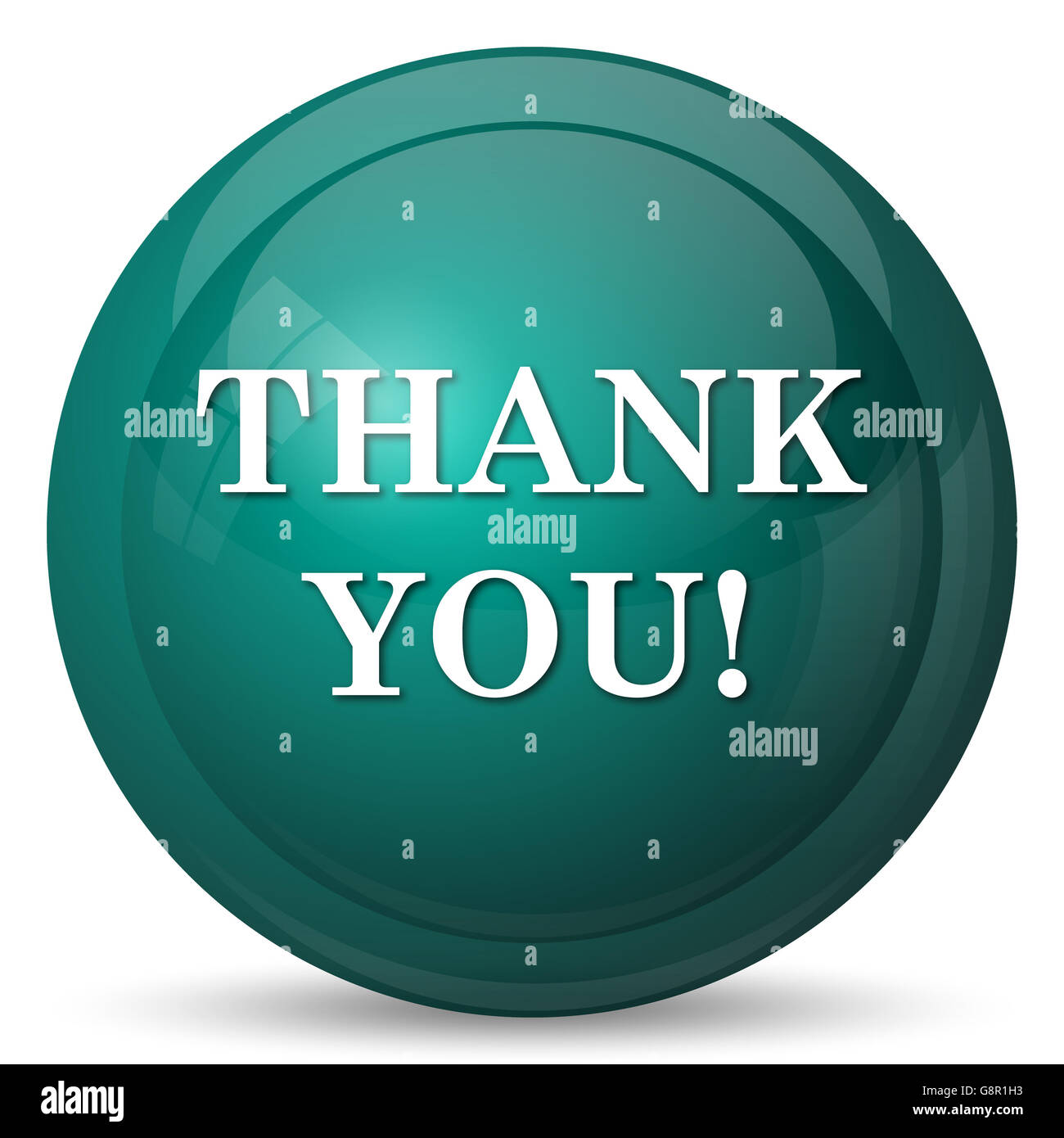 Thank you icon. Internet button on white background Stock Photo - Alamy