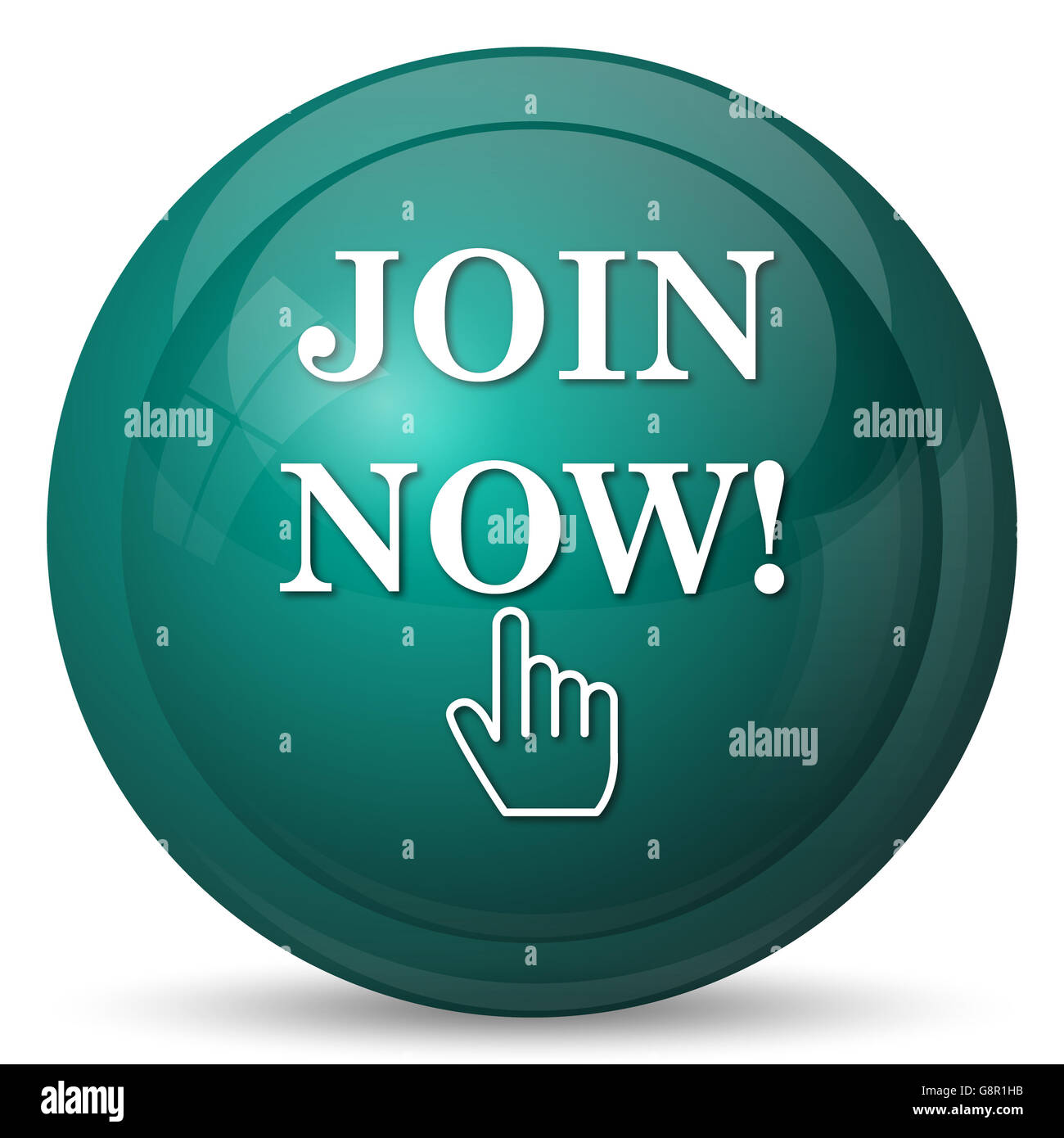 Join now icon. Internet button on white background Stock Photo - Alamy
