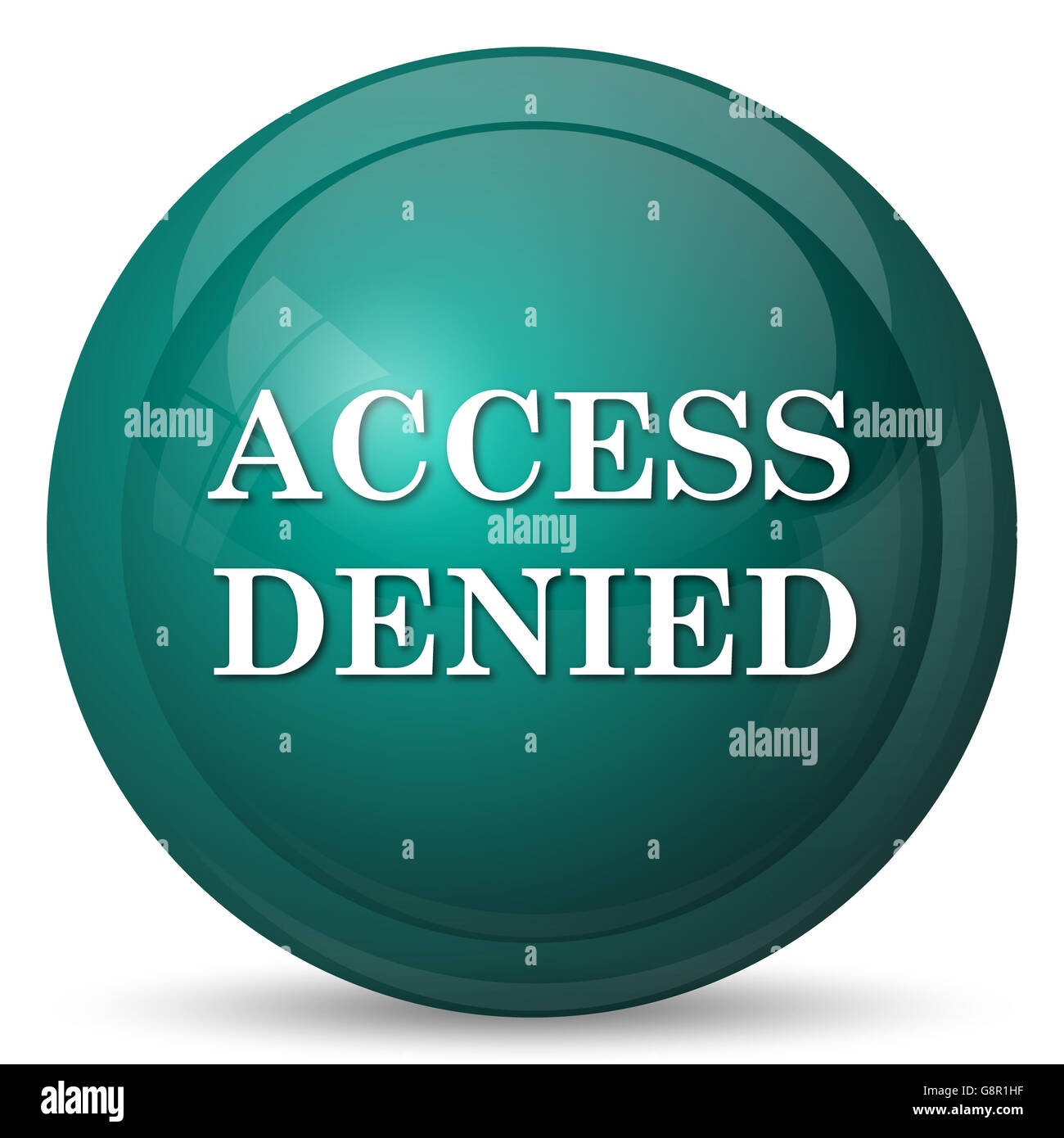 Access denied icon. Internet button on white background Stock Photo - Alamy