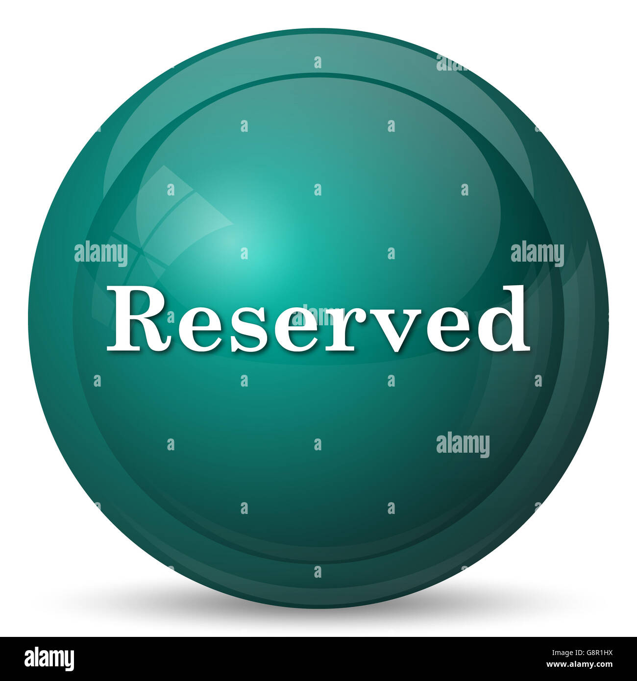 Reserved icon. Internet button on white background Stock Photo - Alamy
