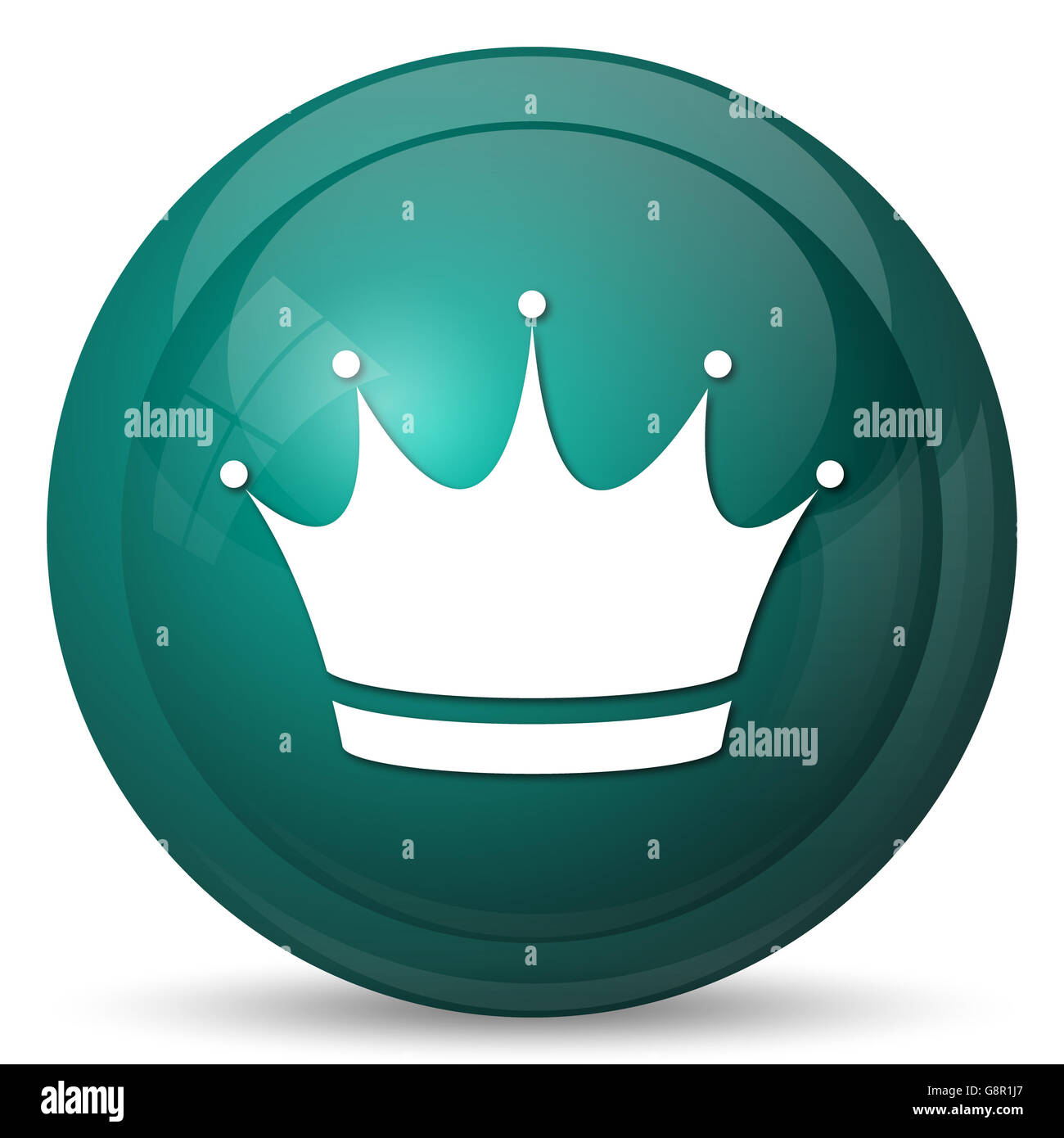 Crown icon. Internet button on white background Stock Photo - Alamy