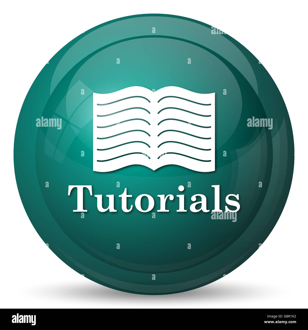Tutorials icon. Internet button on white background Stock Photo - Alamy