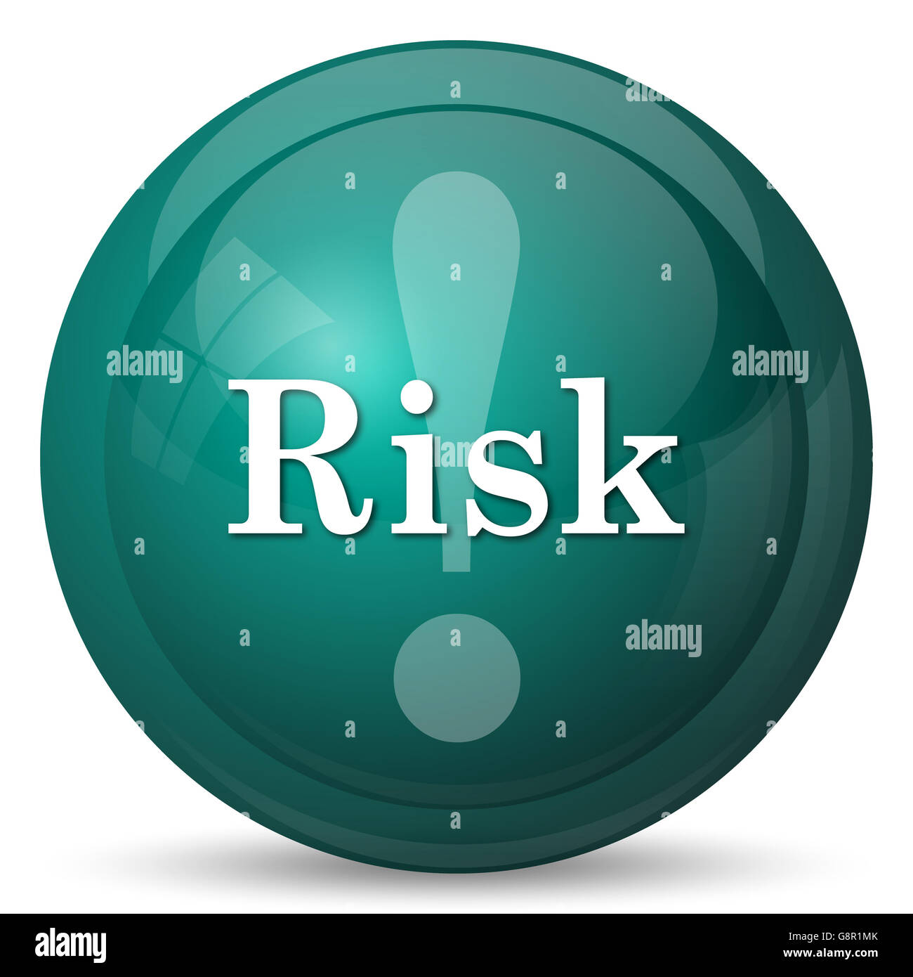 Risk icon. Internet button on white background Stock Photo - Alamy
