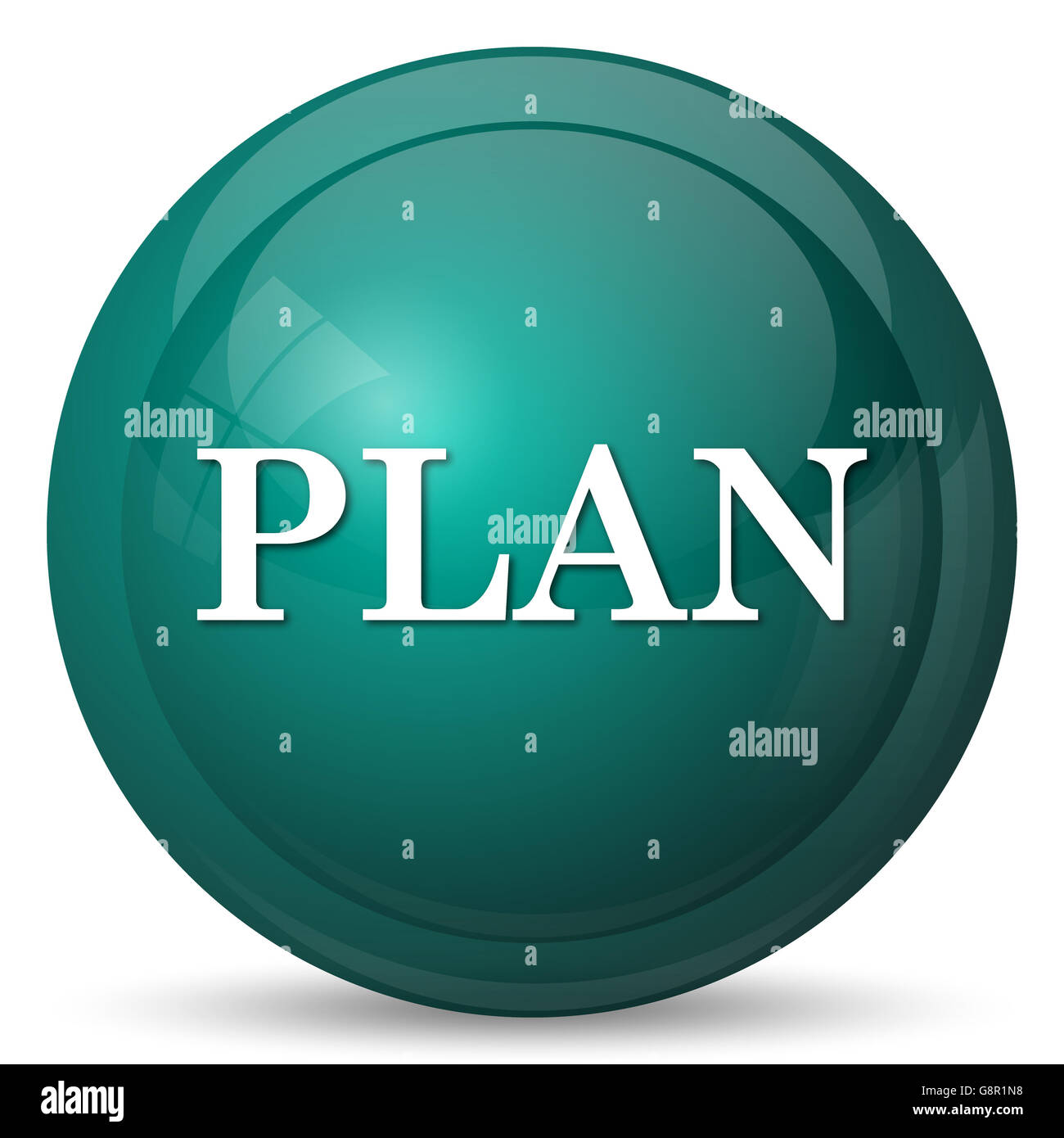 Plan icon. Internet button on white background Stock Photo - Alamy