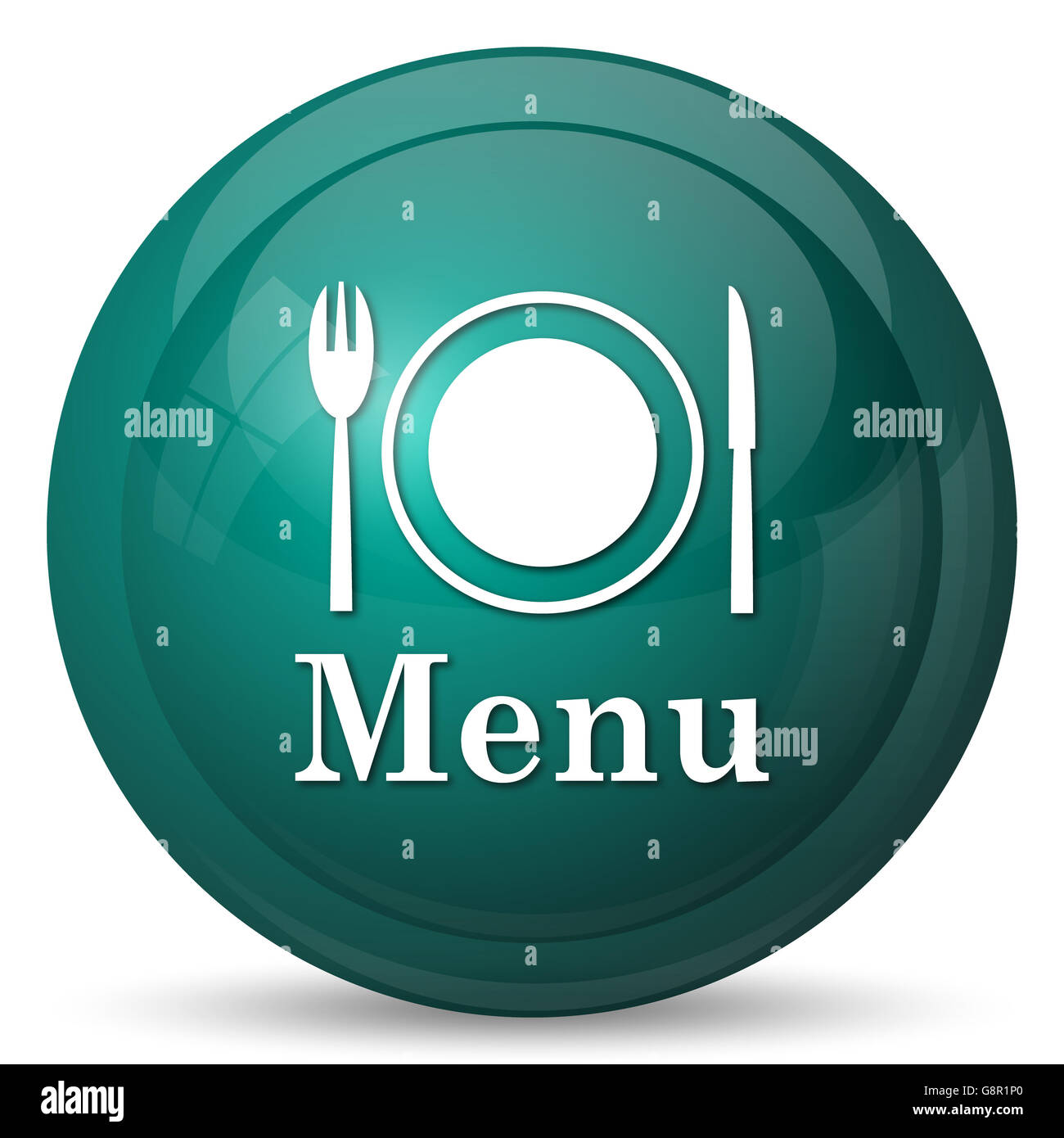 Menu icon. Internet button on white background Stock Photo - Alamy
