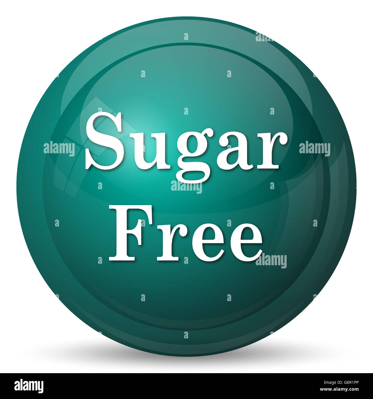 Sugar free icon. Internet button on white background Stock Photo - Alamy